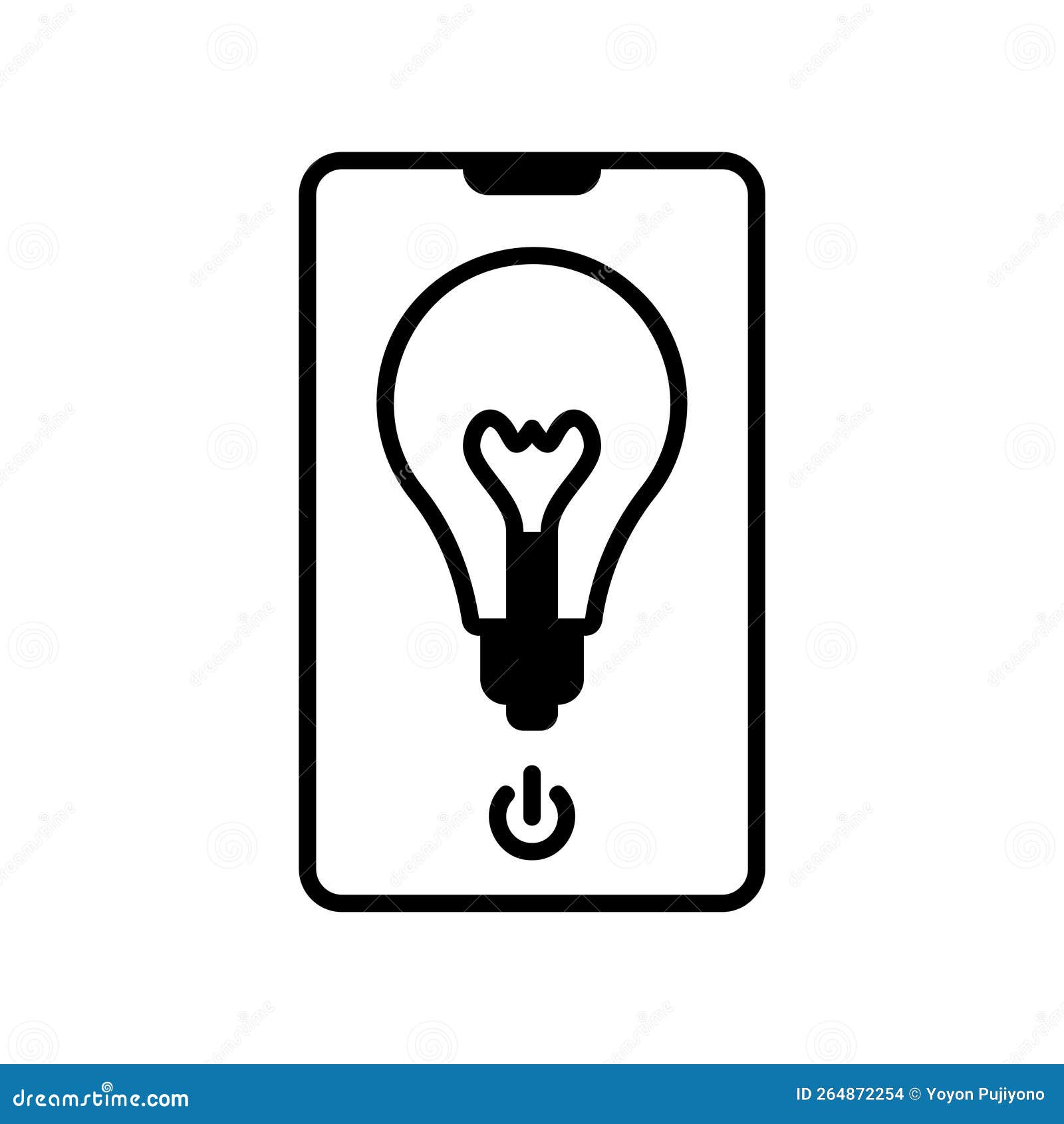 Smartphone Controlled Smart Light App Icon Stock Vector - Illustration ...