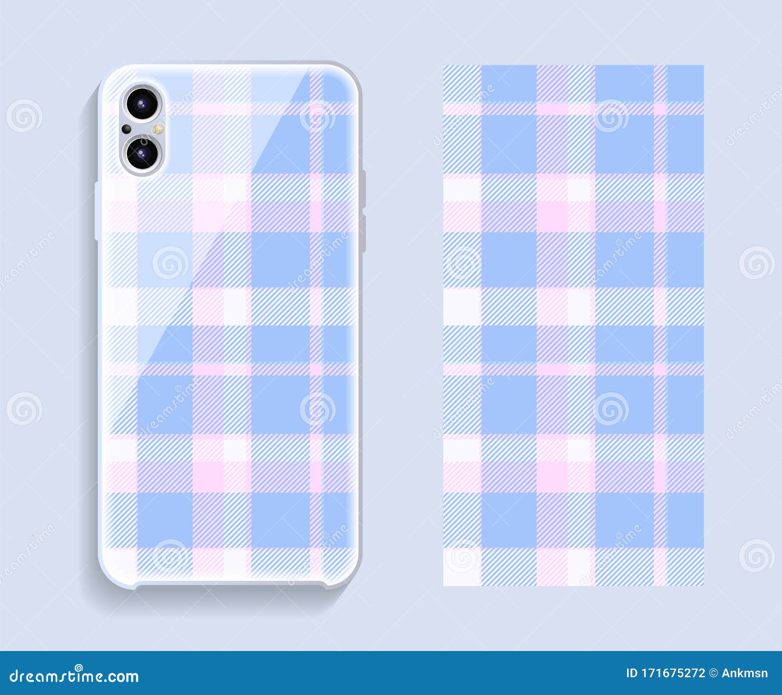 Smartphone Cover Design Vector Mockup. Template Geometric Pattern for ...