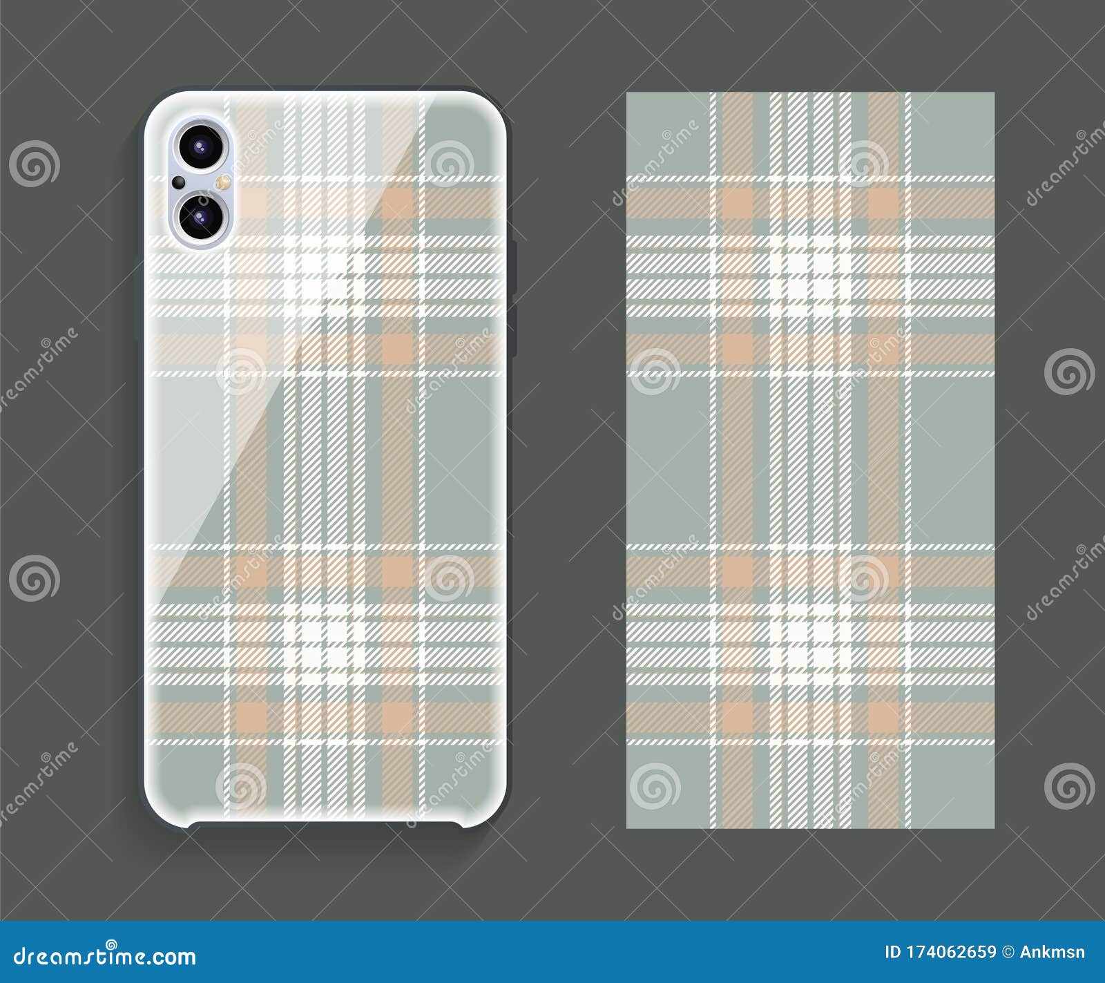 Smartphone Cover Design Vector Mockup. Template Geometric Pattern for ...