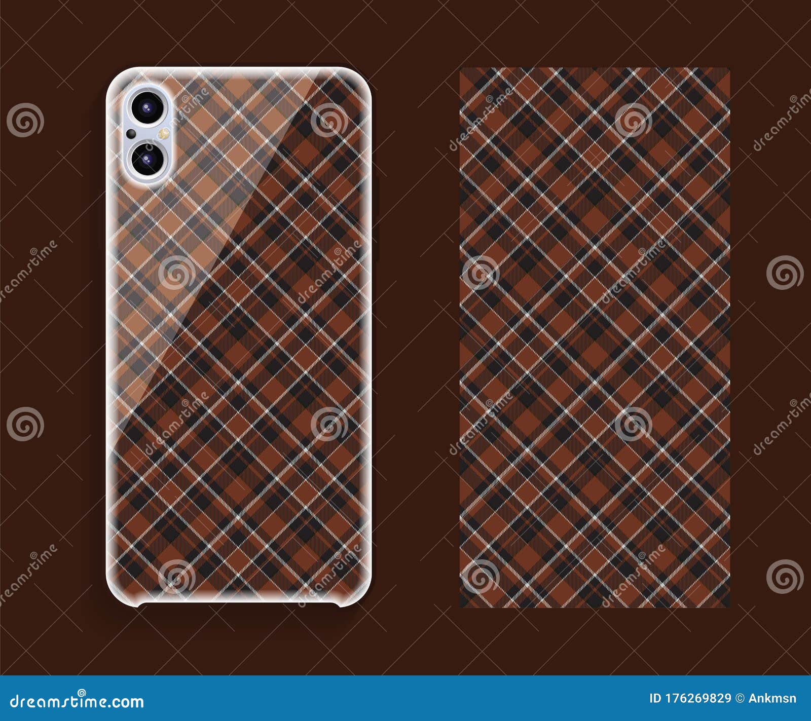 Smartphone Cover Design Vector Mockup. Template Geometric Pattern for ...
