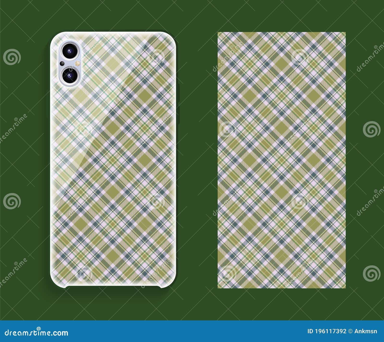 Smartphone Cover Design Vector Mockup. Template Geometric Pattern for ...
