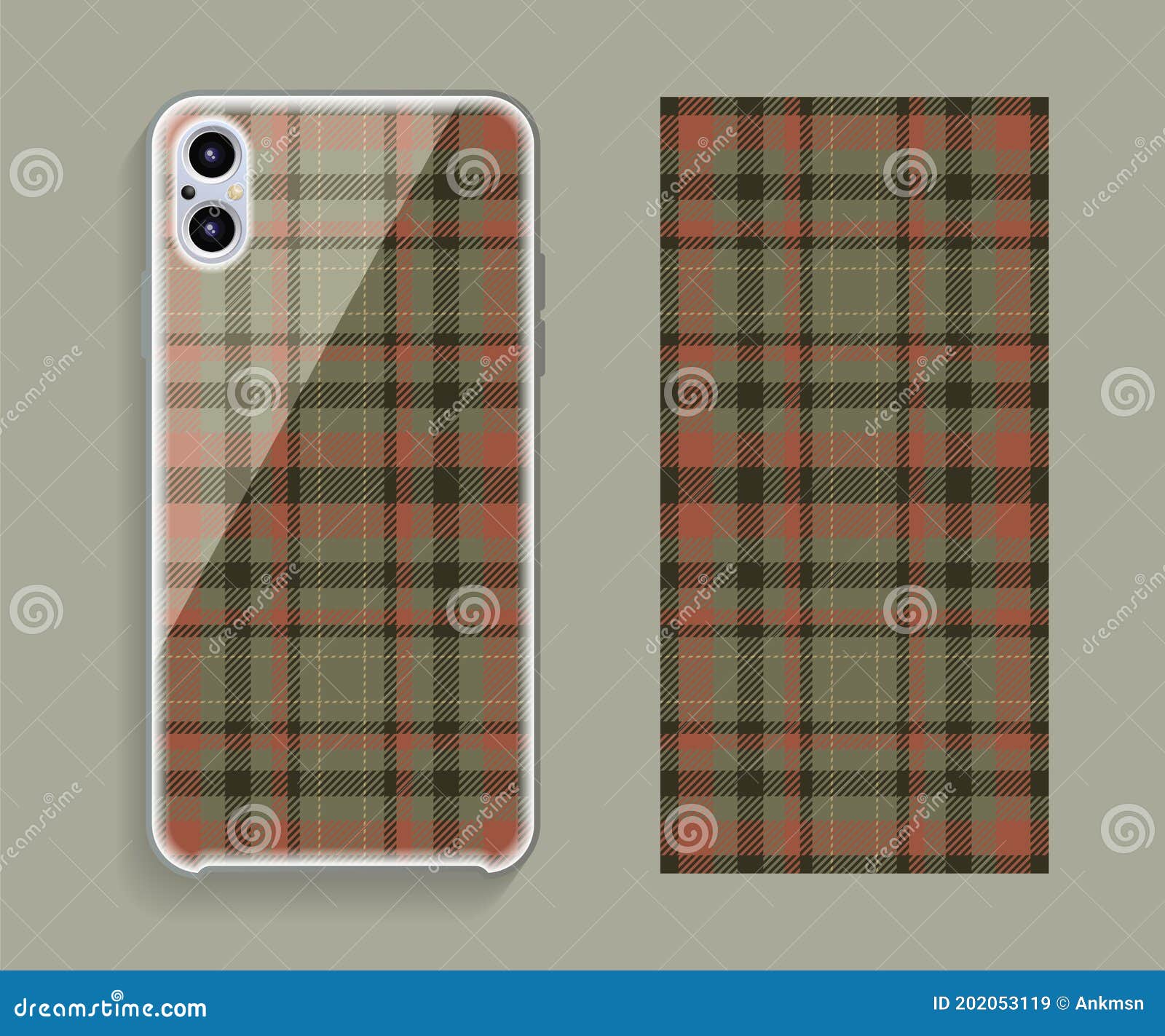 Smartphone Cover Design Vector Mockup. Template Geometric Pattern for ...