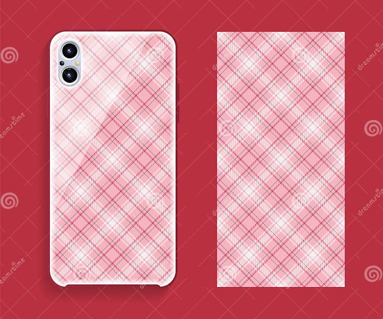 Smartphone Cover Design Vector Mockup. Template Geometric Pattern for ...