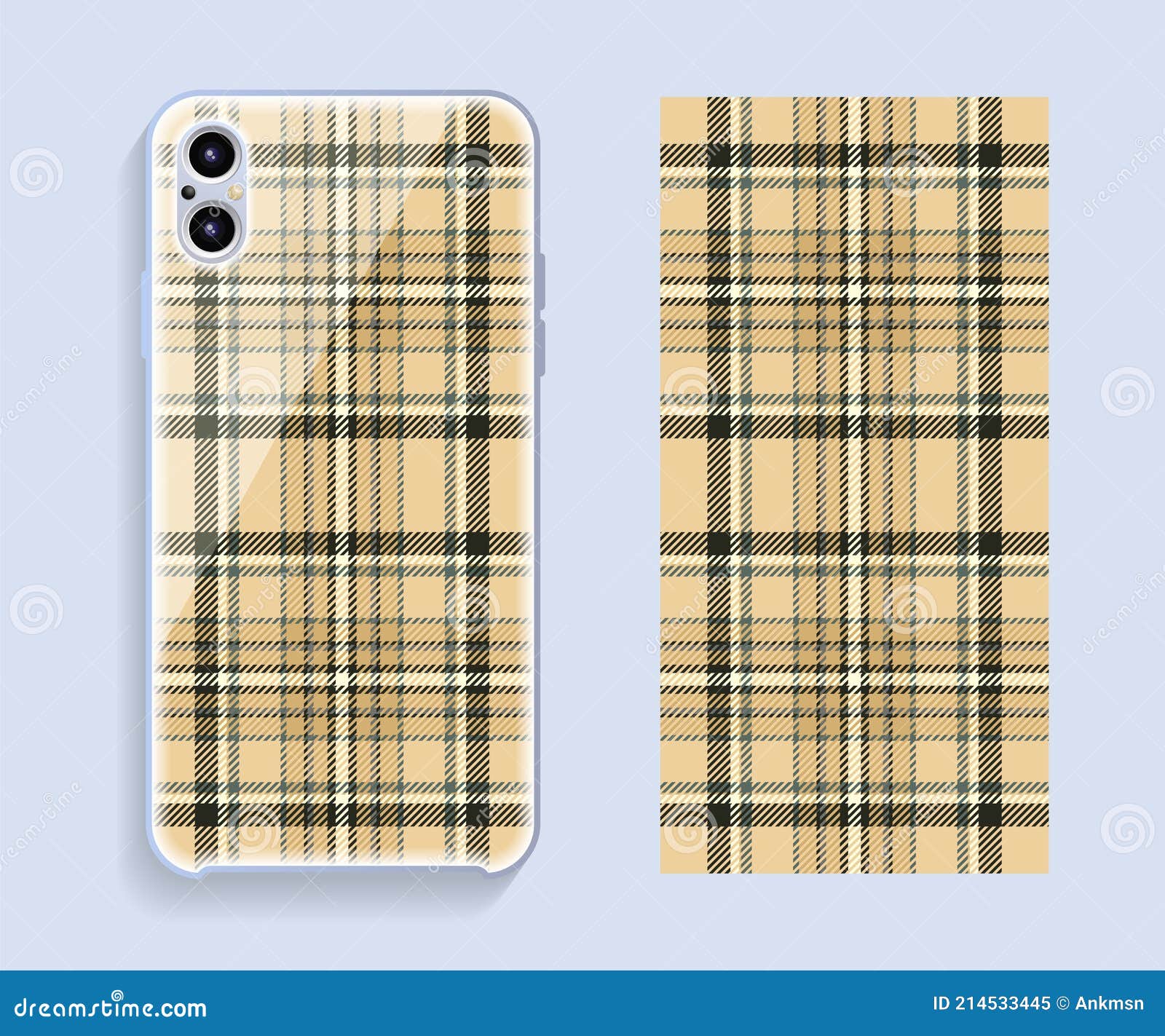 Smartphone Cover Design Vector Mockup. Template Geometric Pattern for ...