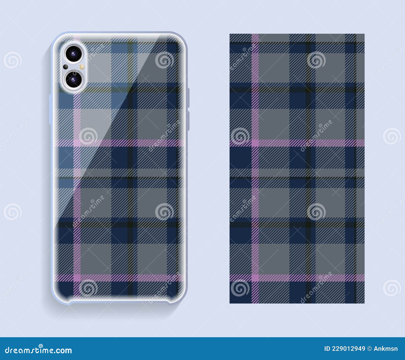 Smartphone Cover Design Vector Mockup. Template Geometric Pattern for ...