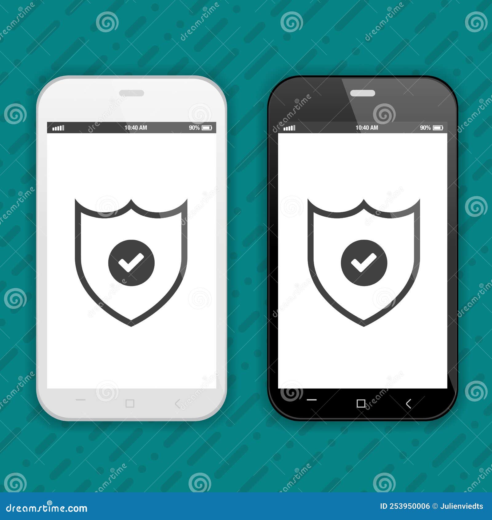 Smartphone Cyber Security. Mobile Security App. Data Protection Icon ...