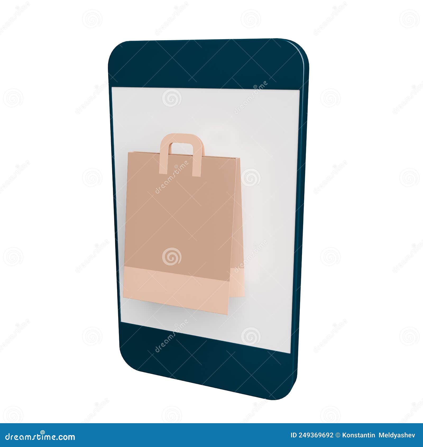 Smartphone 3d Icon Render Illustration Stock Illustration ...