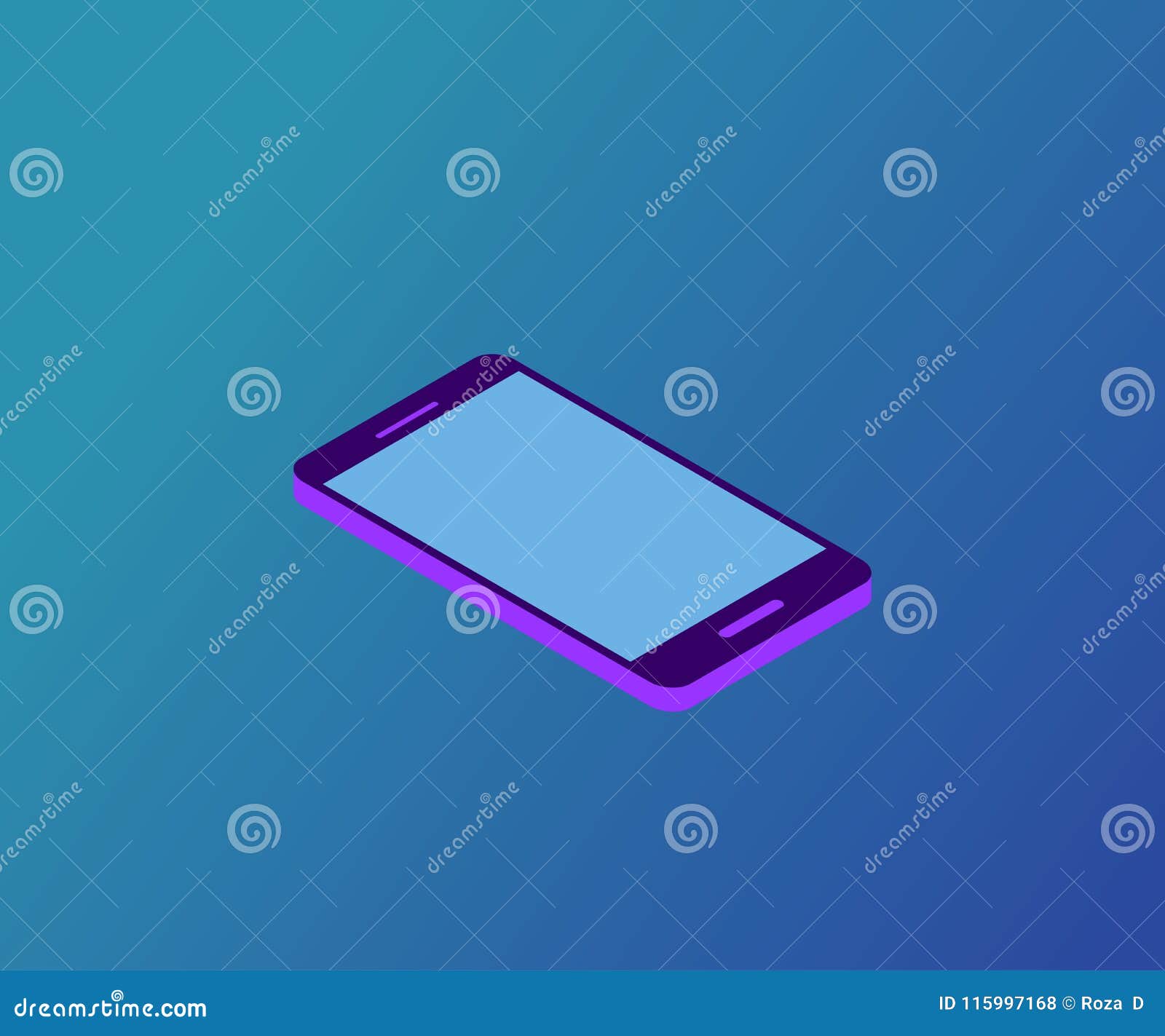 Smartphone, 3D Isometric stock vector. Illustration of isometric ...