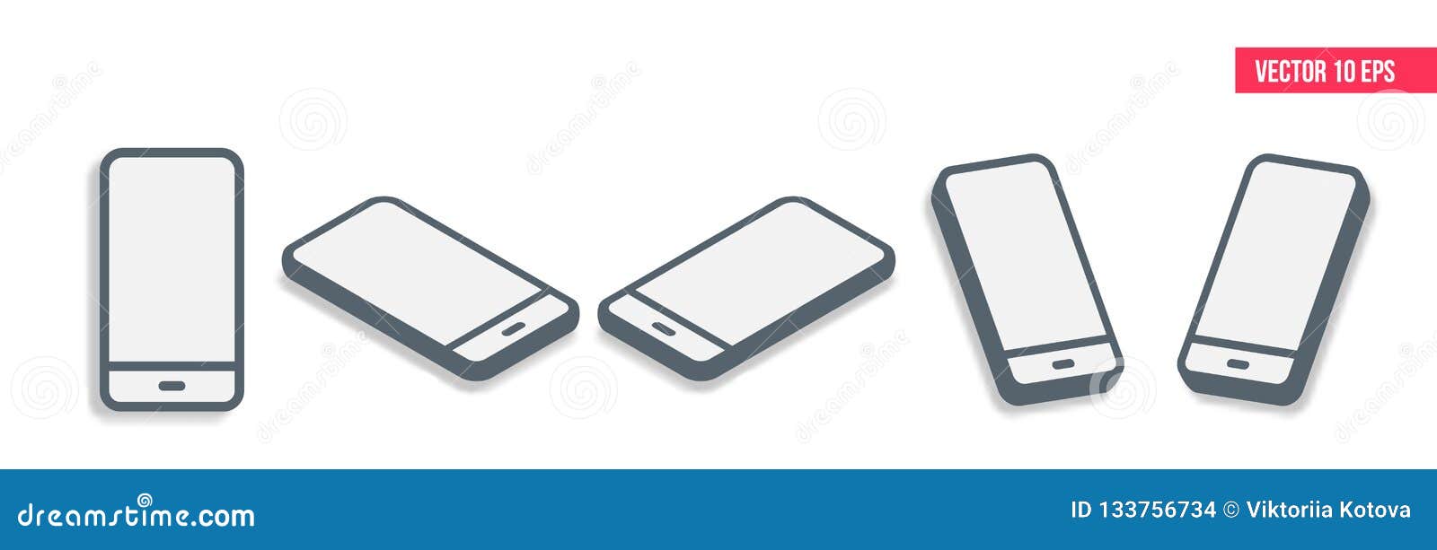 Smartphone 3d Isometric Flat Design. Cell Phone, Mobile Device. Modern ...