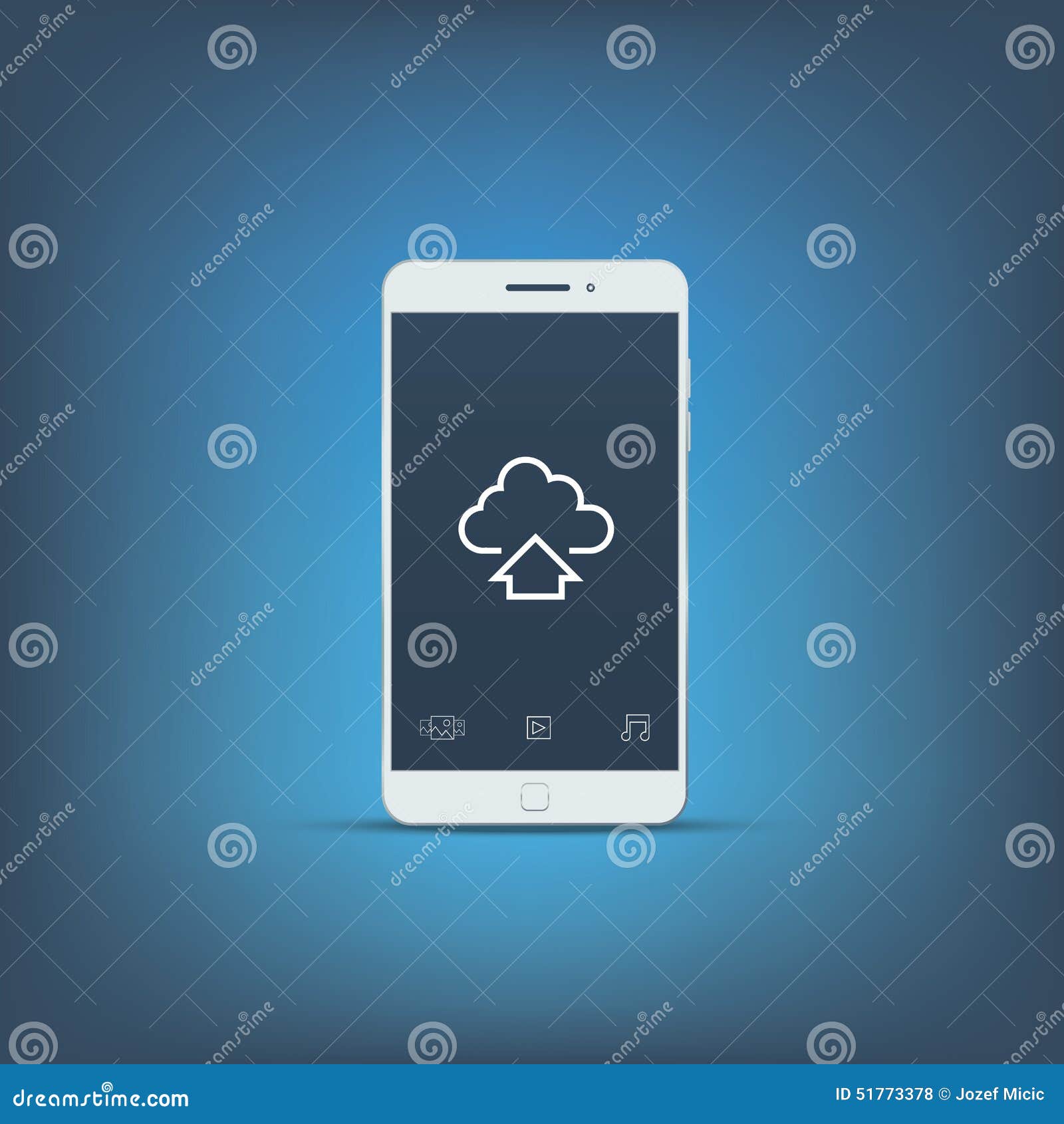 Smartphone Data Storage Concept Vector Stock Vector - Illustration of ...