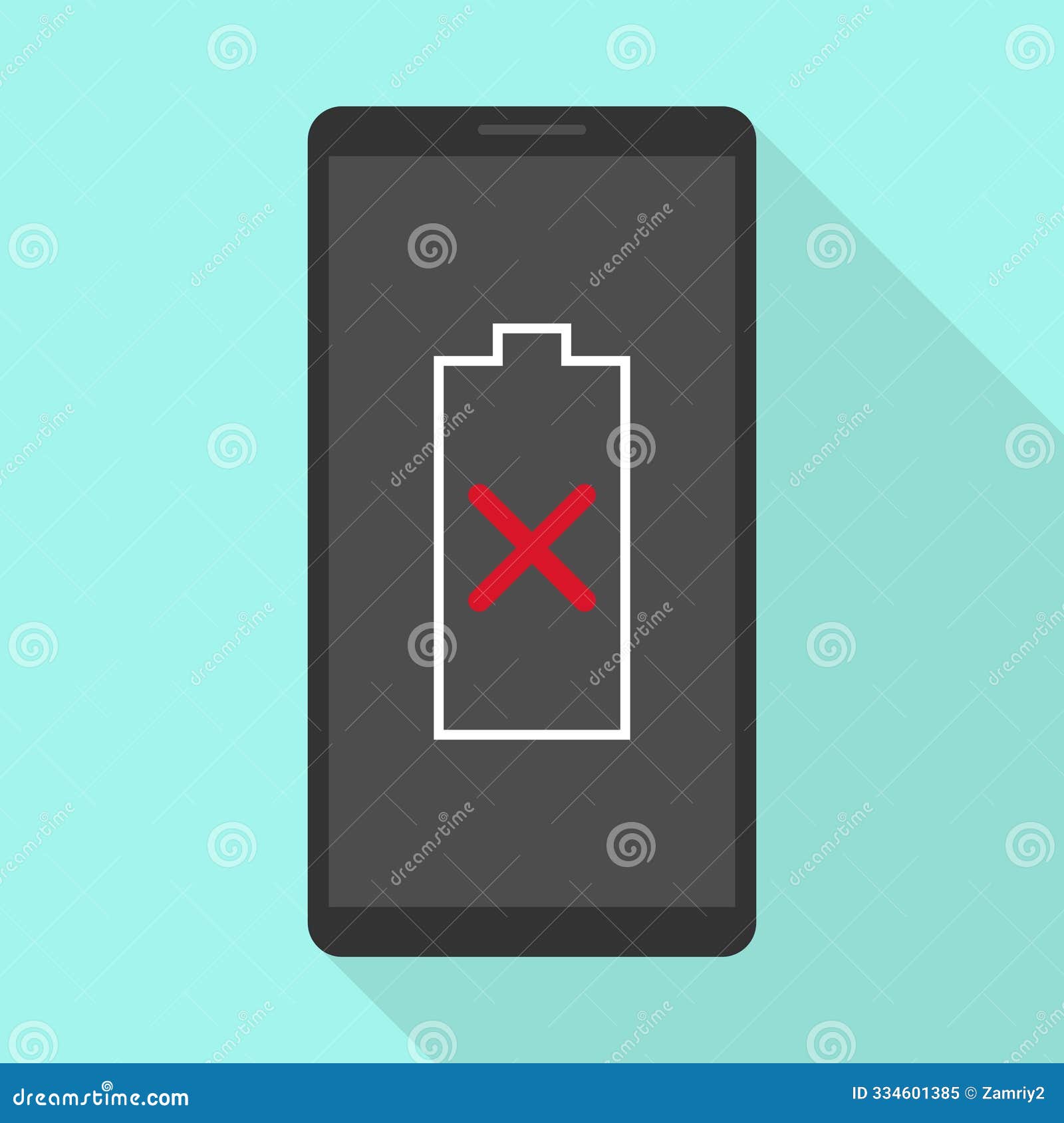 Dead Battery Icon, Fully Drained Battery Symbol, No Power Icon, No ...