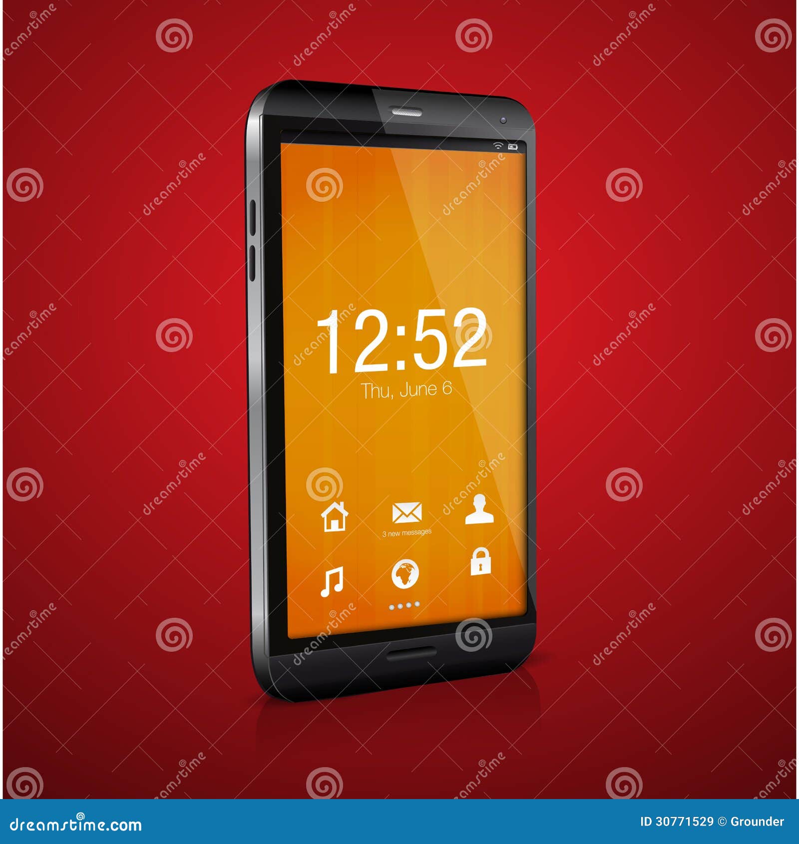 Smartphone del vector ilustración del vector. Ilustración de negro ...