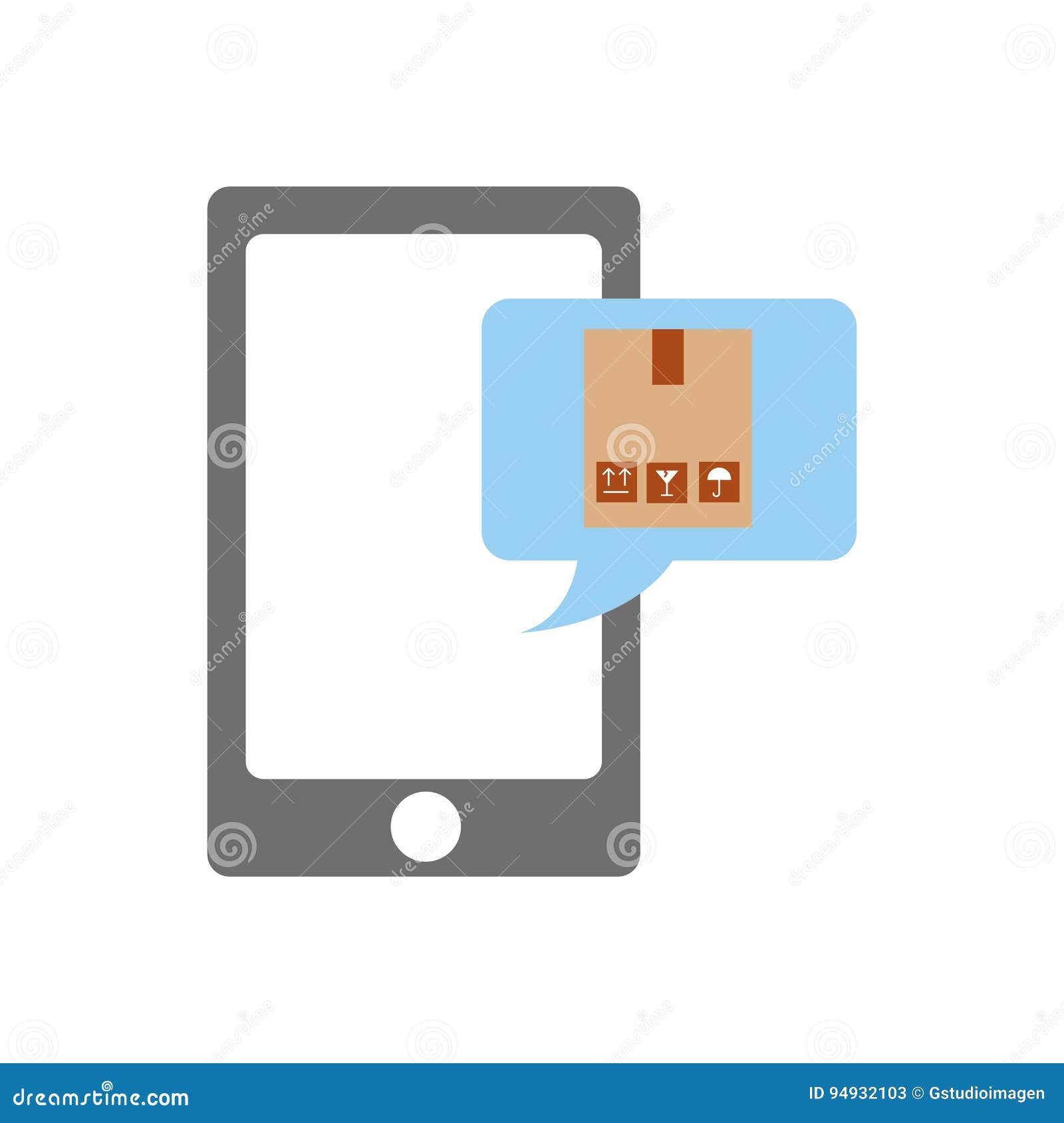 Smartphone with Delivery App Stock Vector - Illustration of digital ...