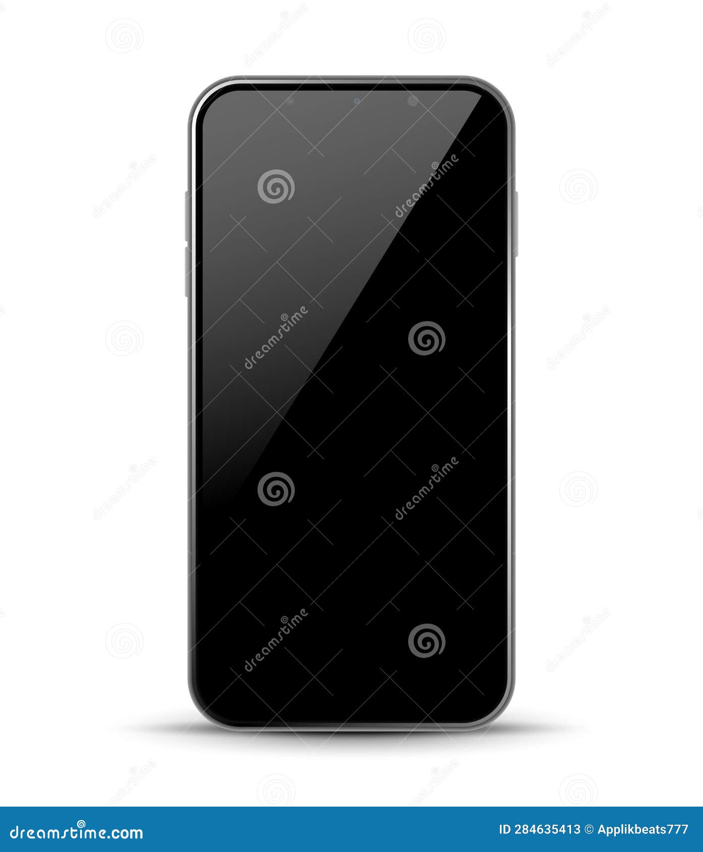 Smartphone Design Front Isolated. Mobile Phone Mockup Concept Stock ...