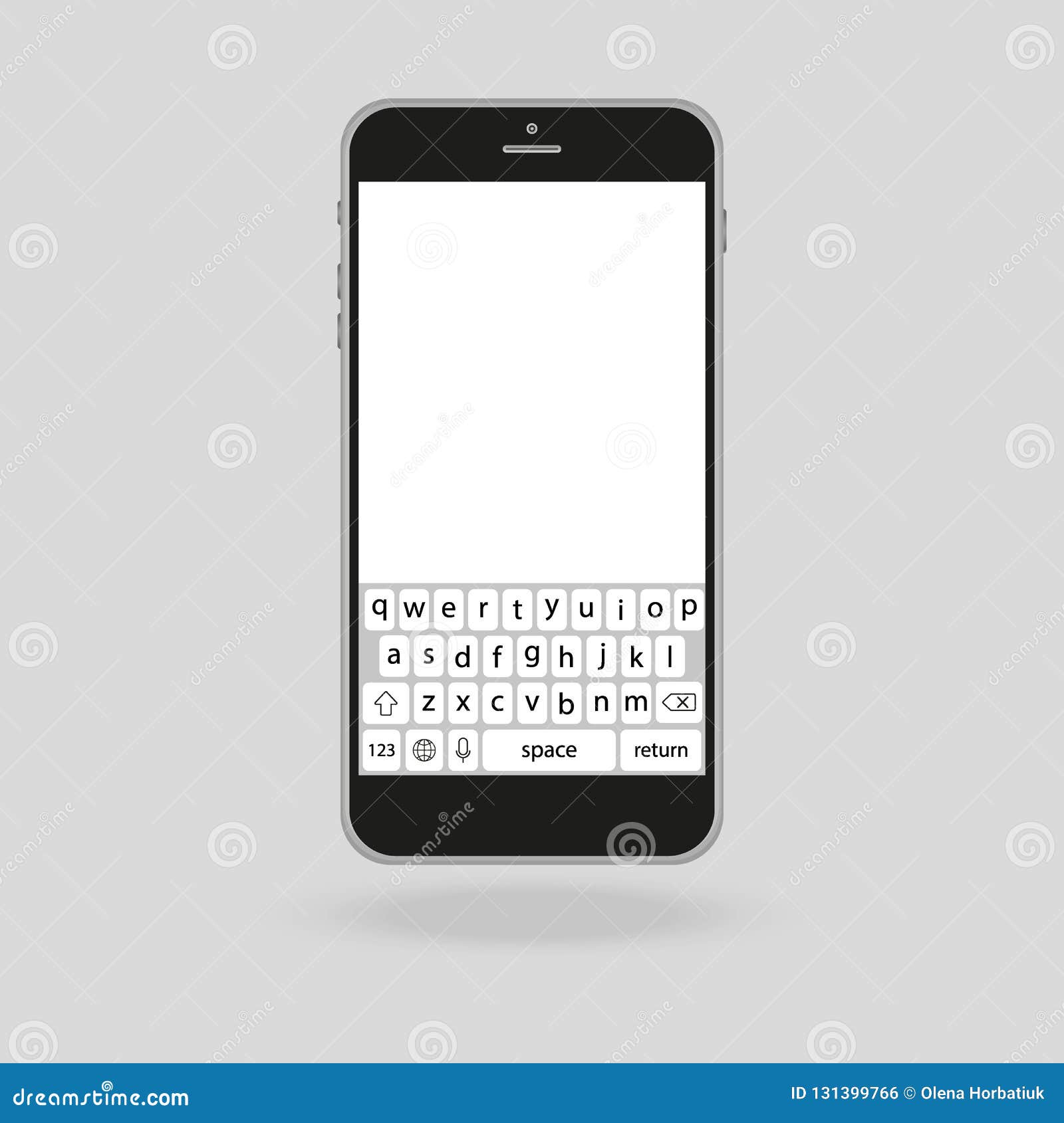 Smartphone Design with Touchscreen Keypad Stock Vector - Illustration ...