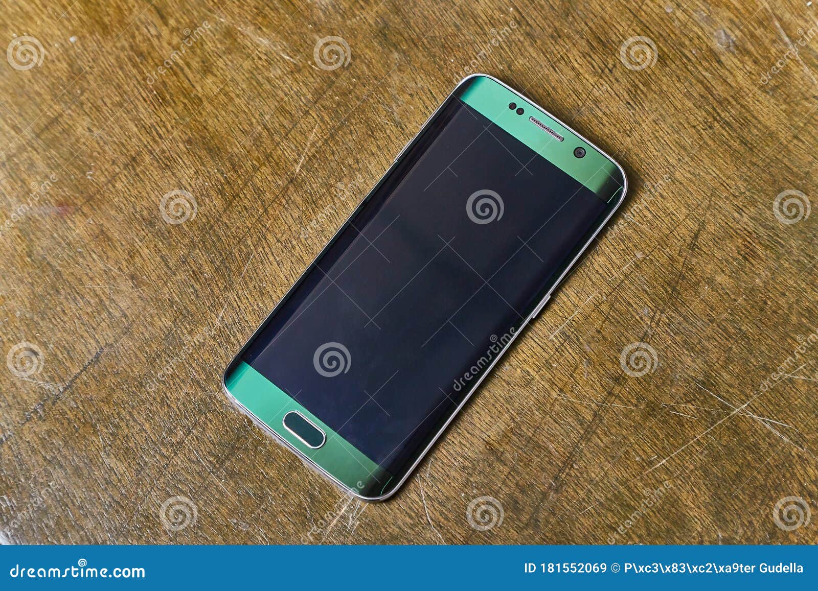 Smartphone on a desk stock image. Image of home, expensive - 181552069