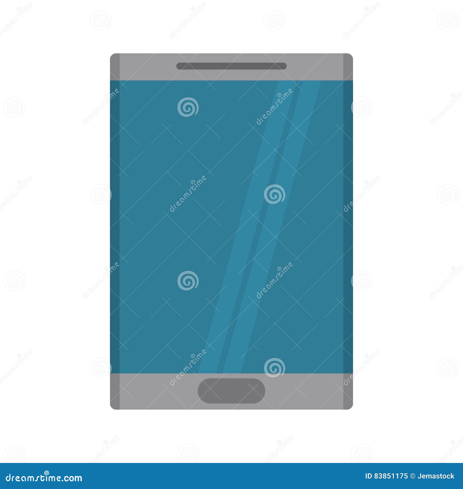 Smartphone Device Mobile Blue Screen Stock Vector - Illustration of ...