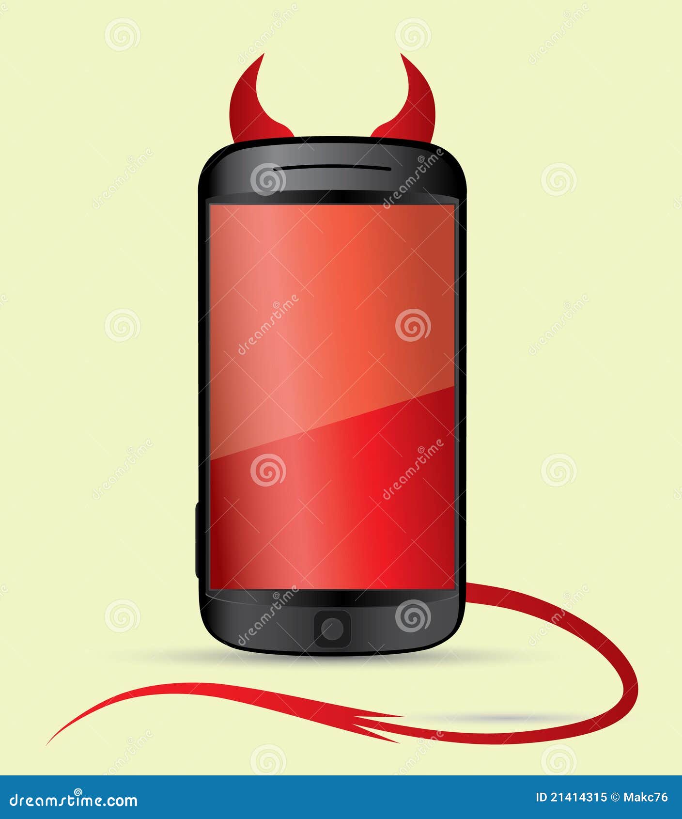 Smartphone devil stock vector. Illustration of halo, smartphone - 21414315