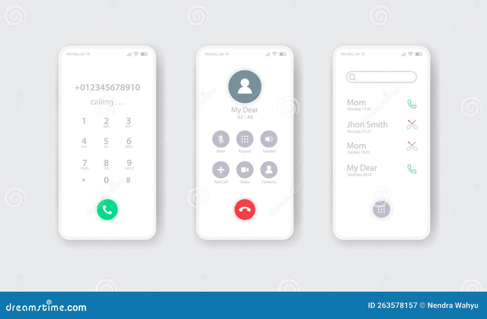Smartphone Dial Keypad Cartoon Vector | CartoonDealer.com #163058253