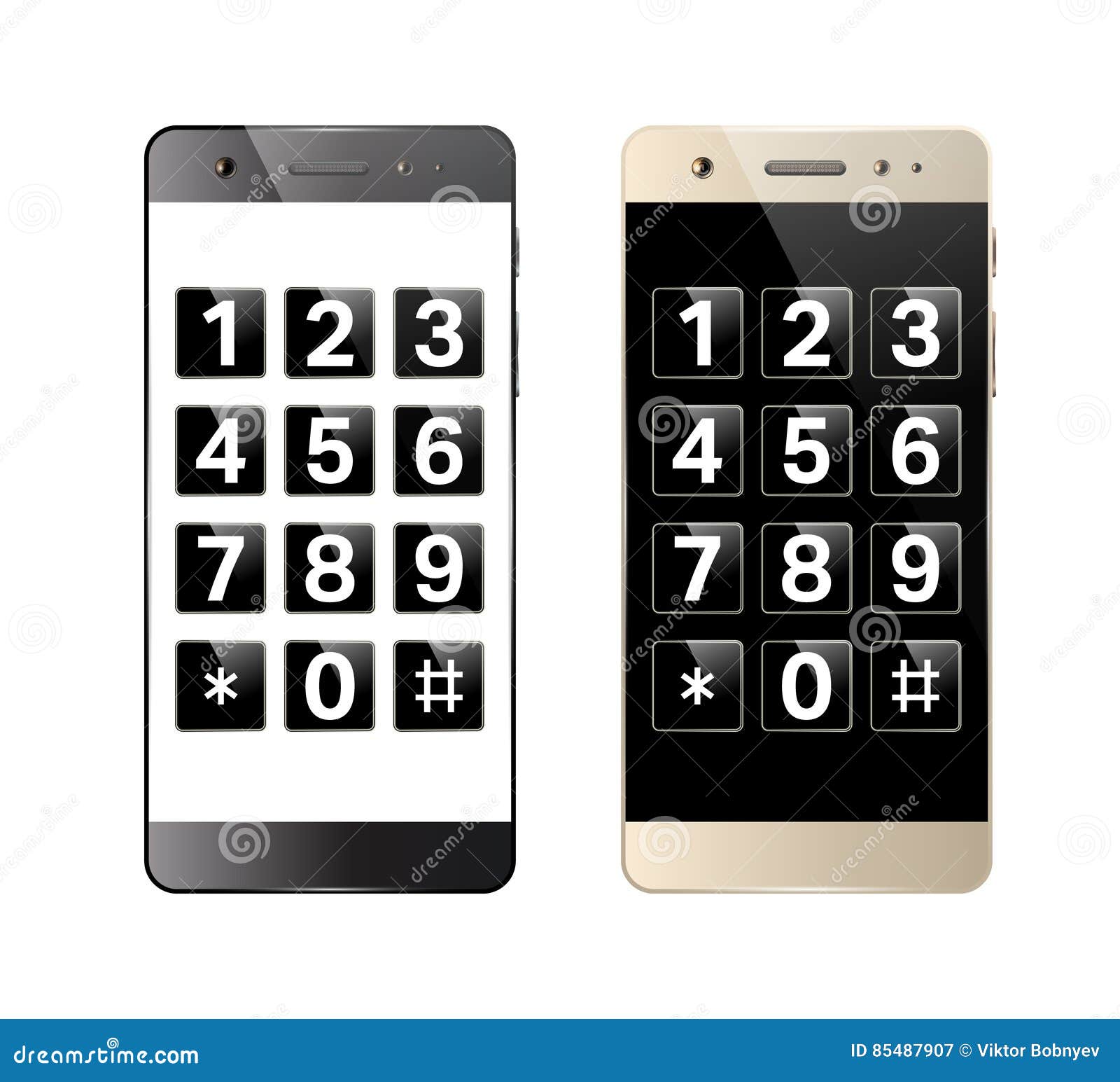 Smartphone with Digital Keypad Stock Vector - Illustration of internet ...