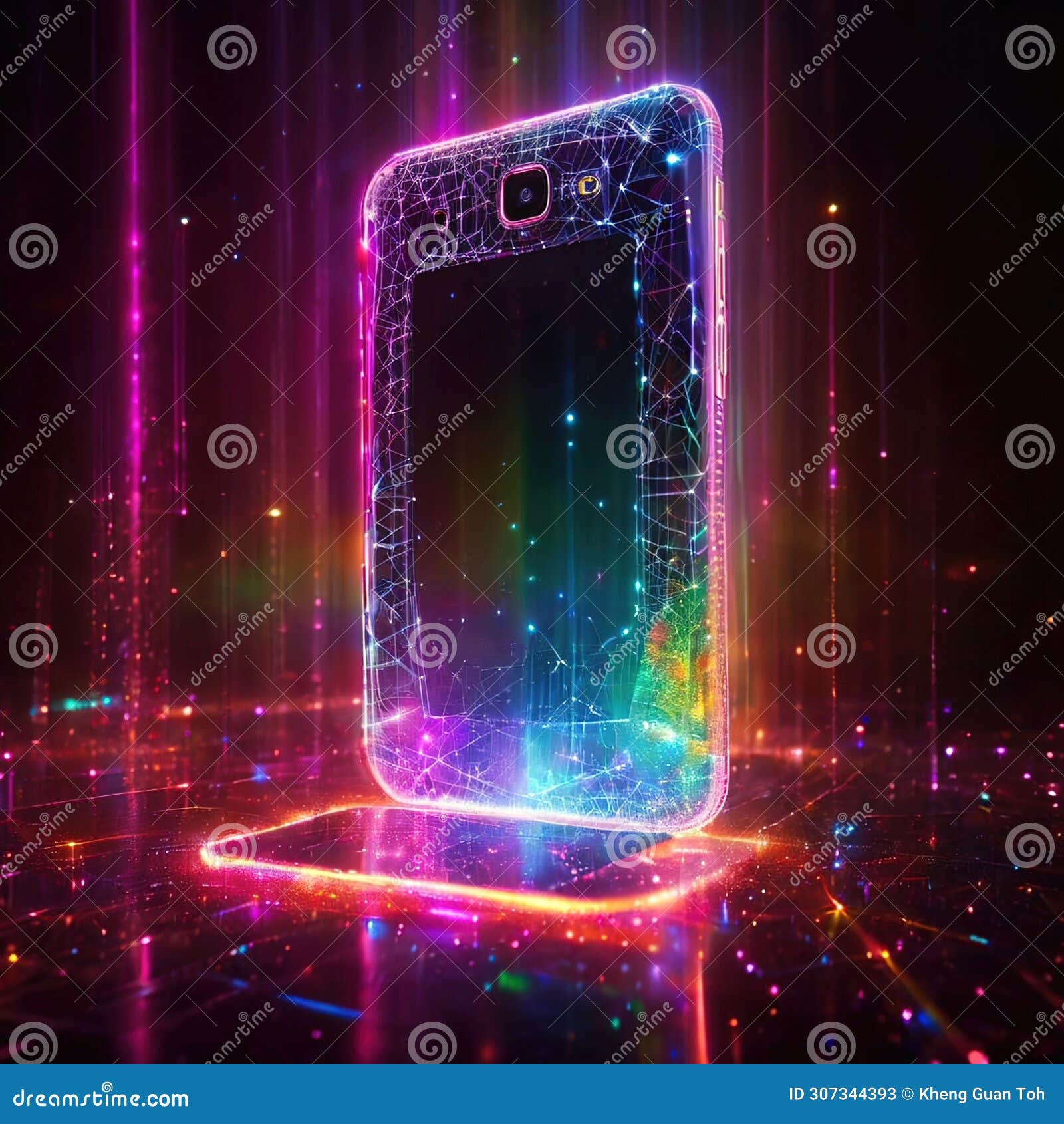 Smartphone Digital Representation Of Information Technology Mobile Communication Device Stock