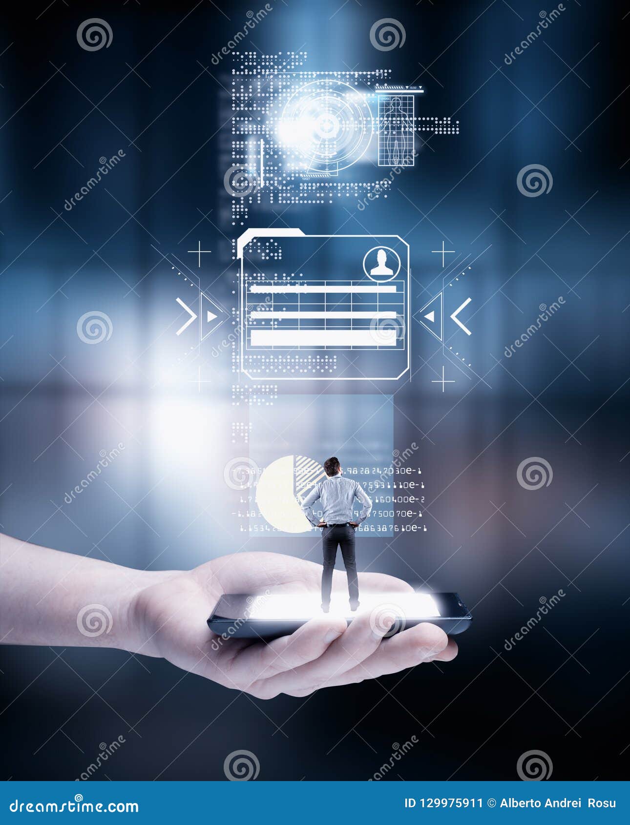 Smartphone digital screen stock image. Image of scan - 129975911