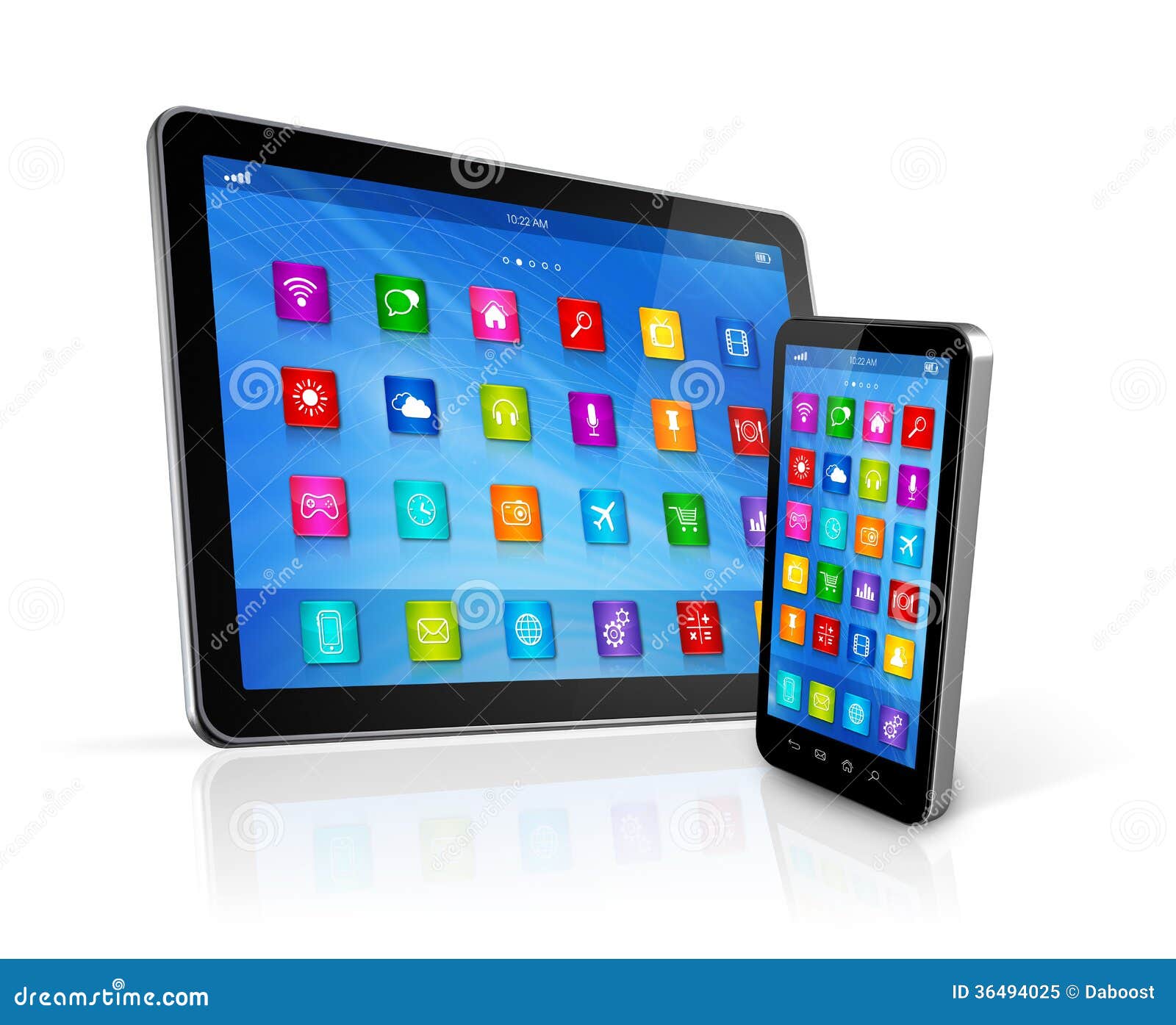 Smartphone and Digital Tablet Computer Stock Illustration ...