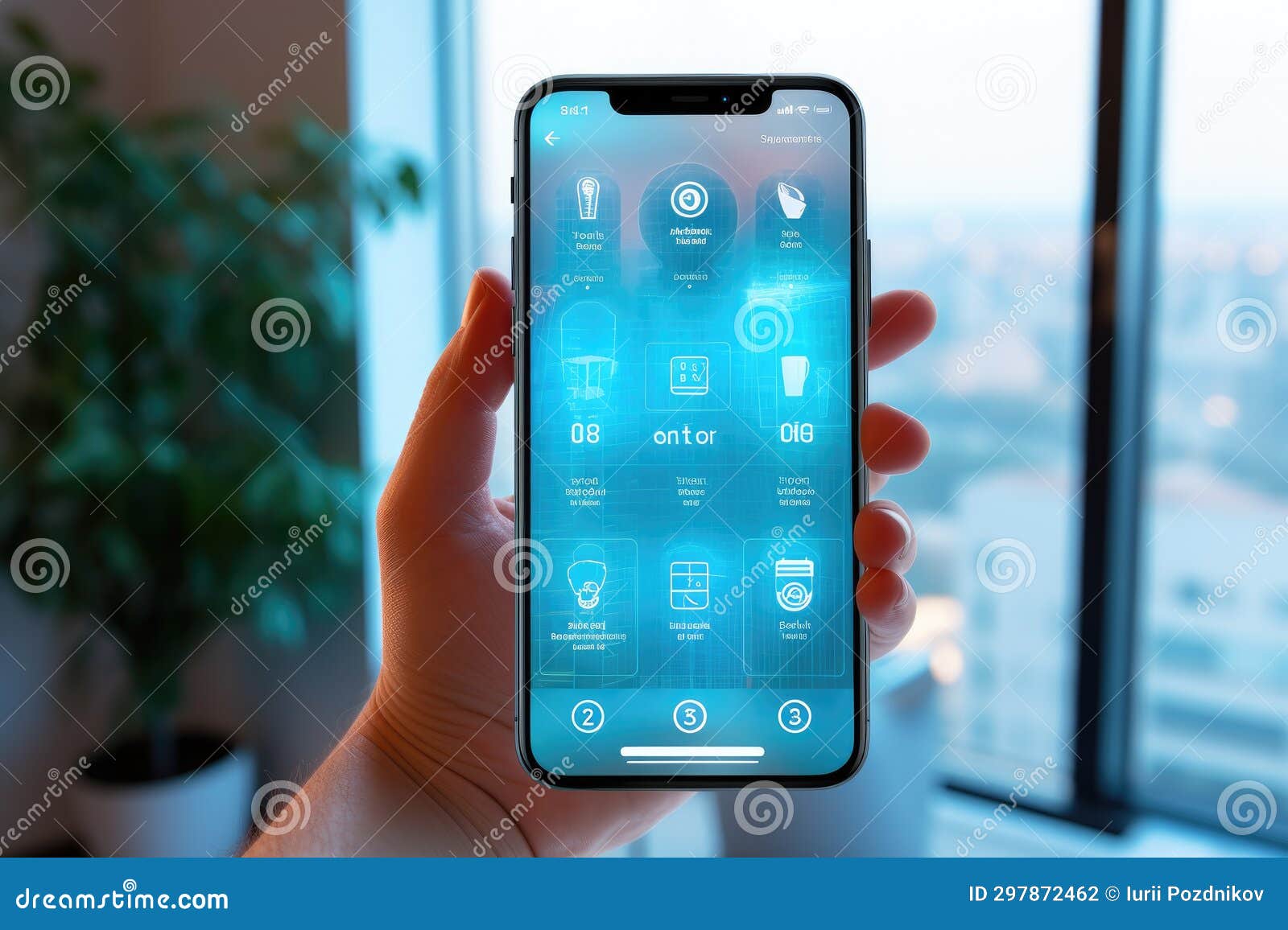 Smartphone Display with Home Security Notifications for Quick Access ...