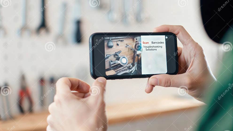 A Smartphone Displaying an Augmented Reality Feature that Allows ...