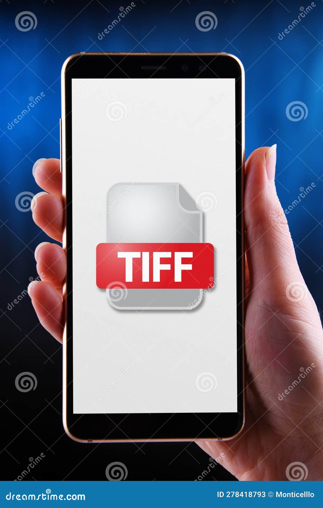 A Smartphone Displaying the Icon of TIFF File Stock Image - Image of ...