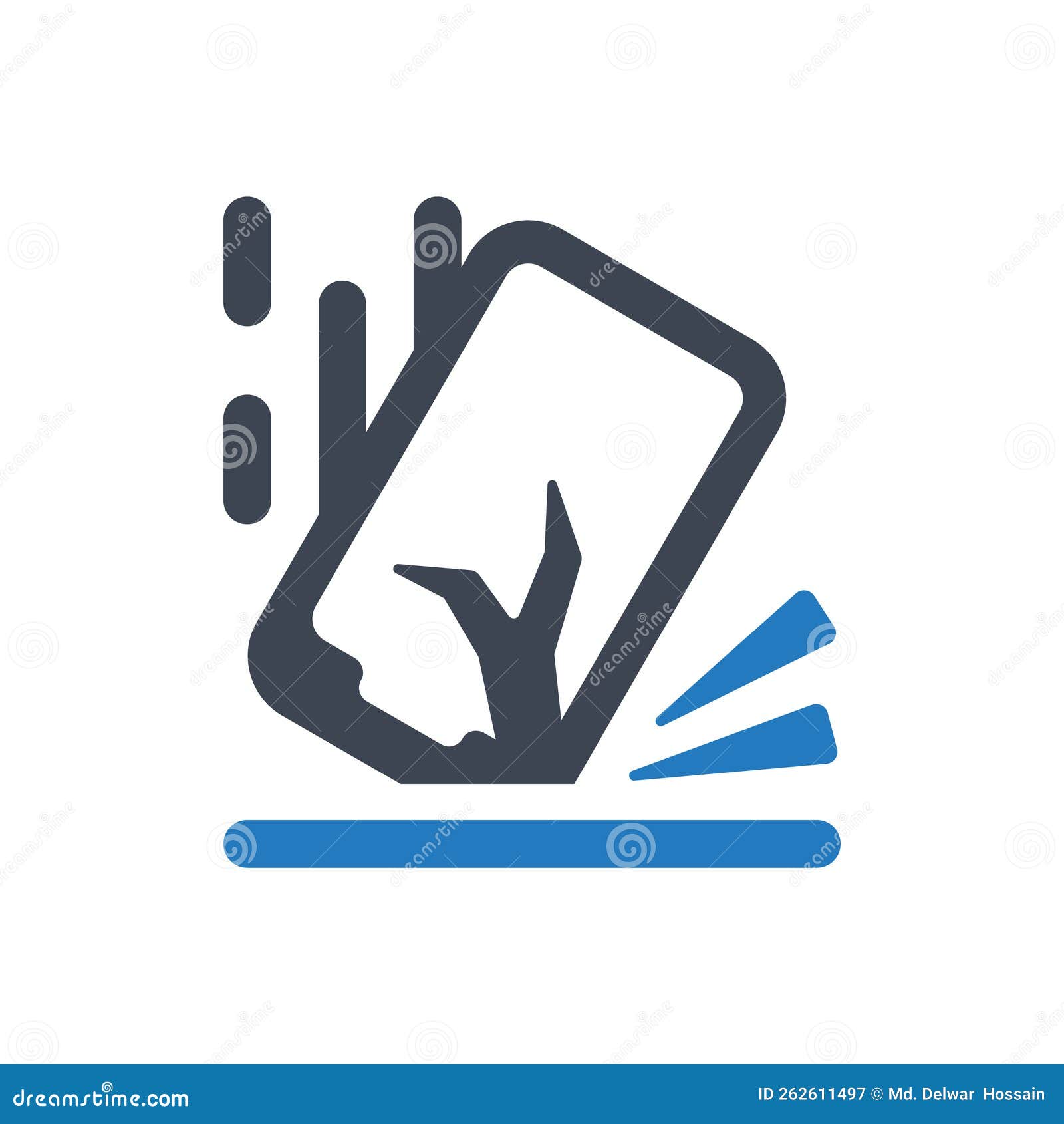 Smartphone drop icon stock vector. Illustration of icon - 262611497