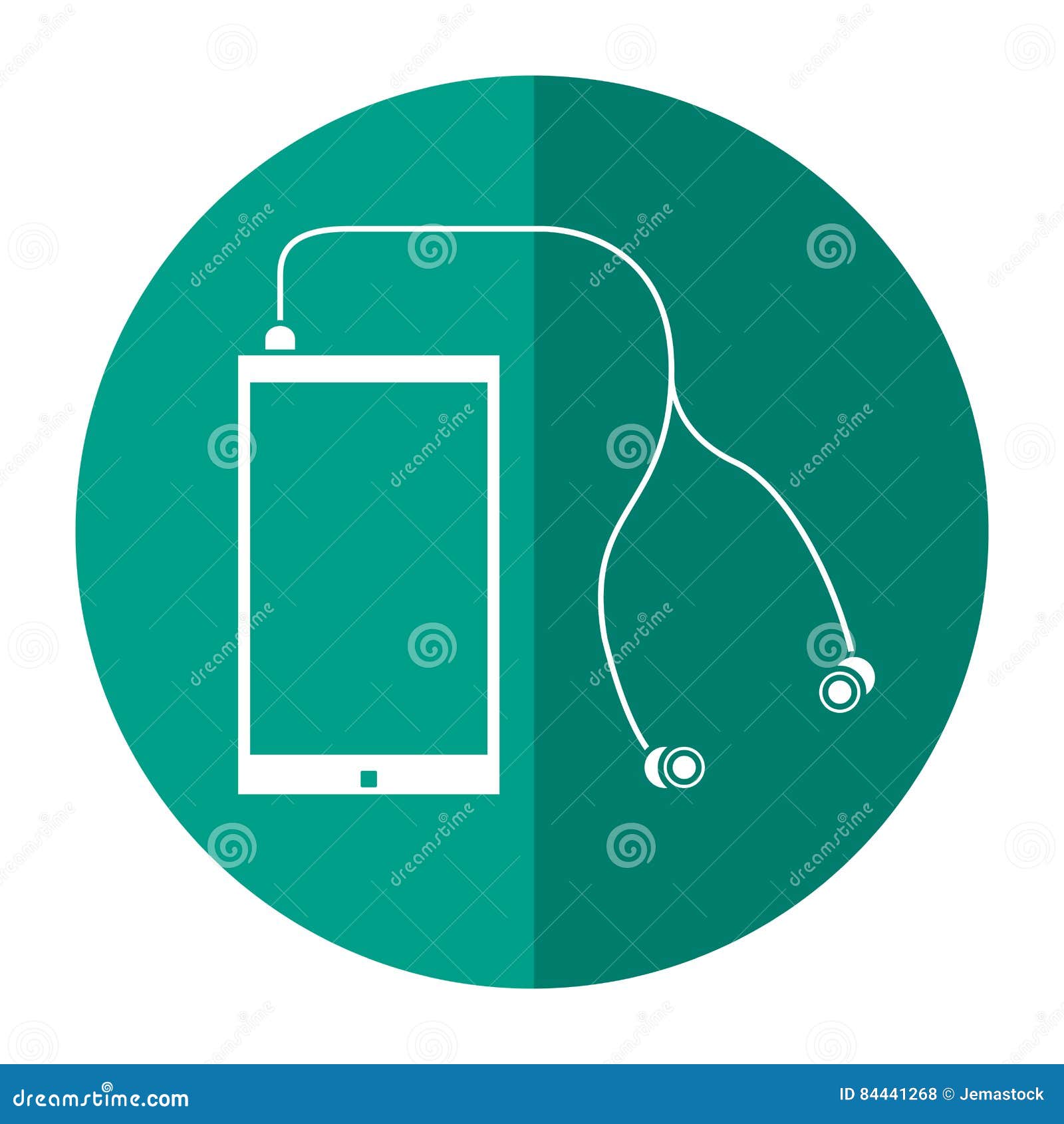 Smartphone With Earphones Simple Vector Line Icon. Symbol, Pictogram ...
