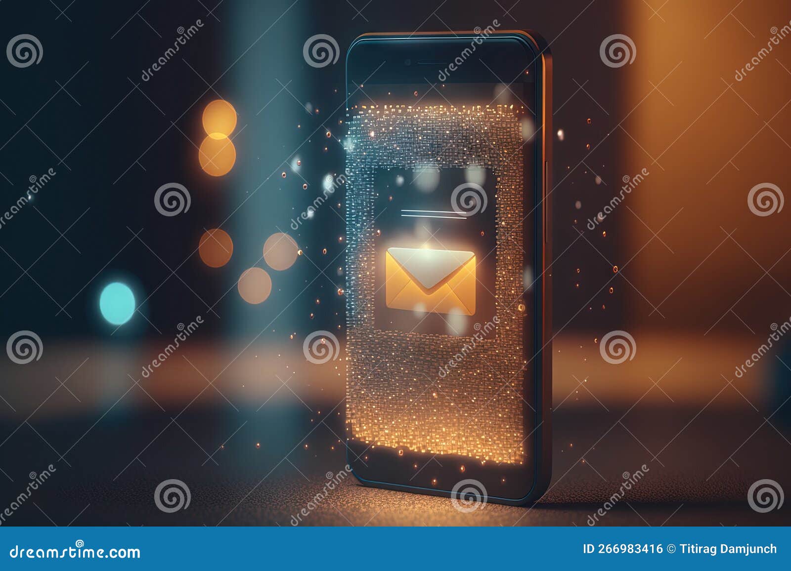 Smartphone With Email Icon. Technology Business And Comunication ...