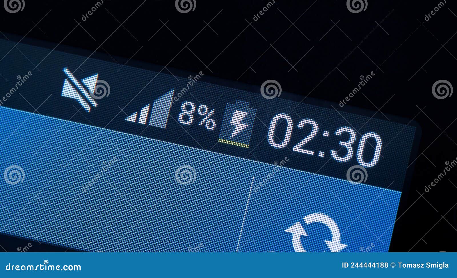 Smartphone almost Empty Battery Charging Indicator, Low Battery Level ...