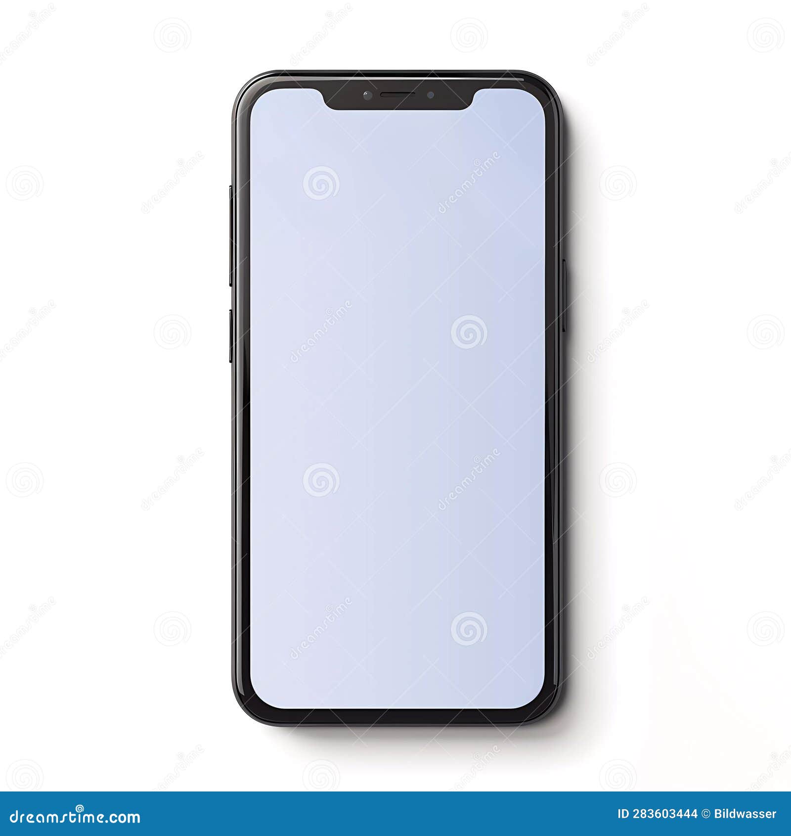 Smartphone Empty Display Generative Ai Phone on Clean Background. 3D ...