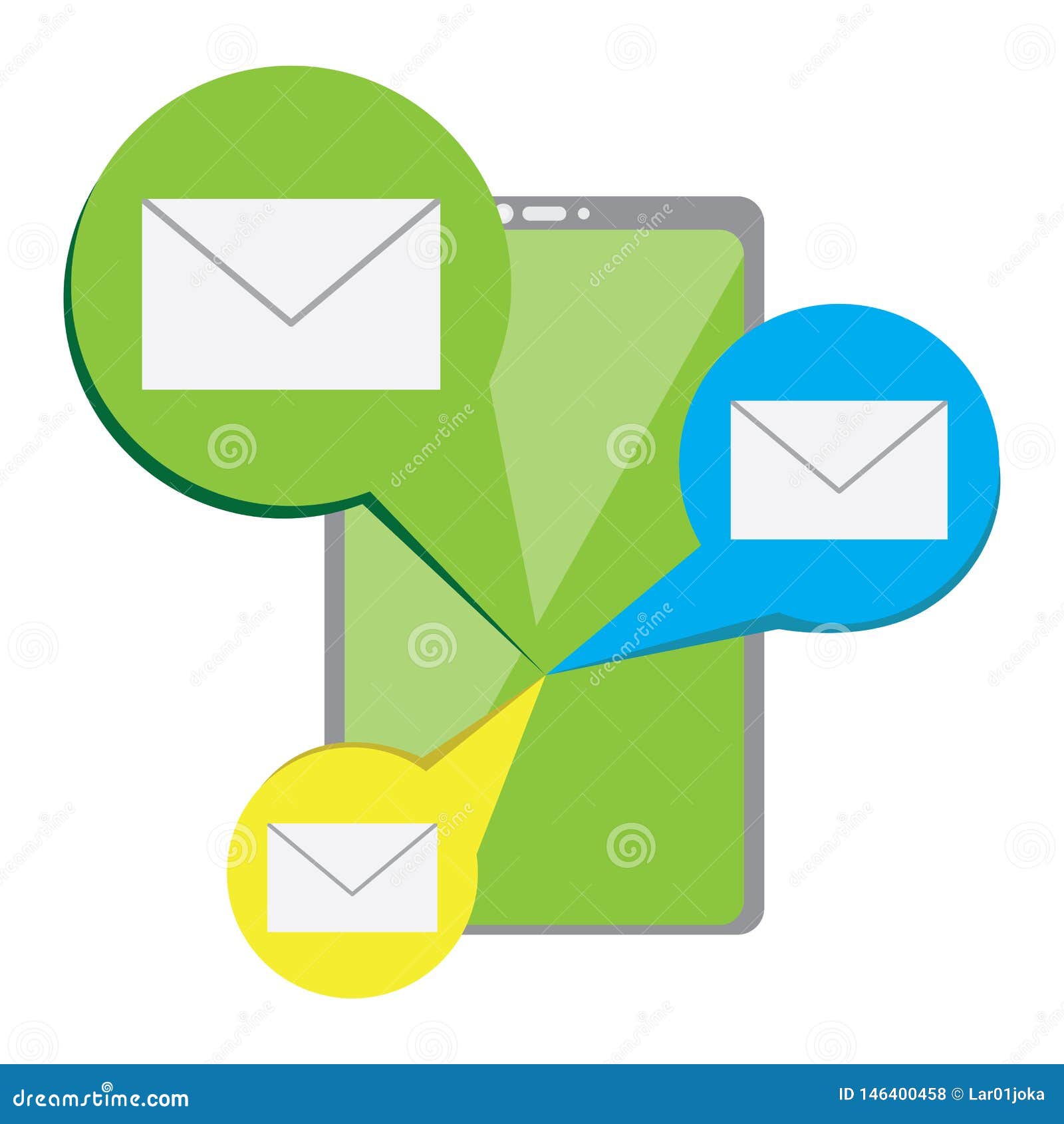 Smartphone with a Envelopes Icon Stock Vector - Illustration of ...