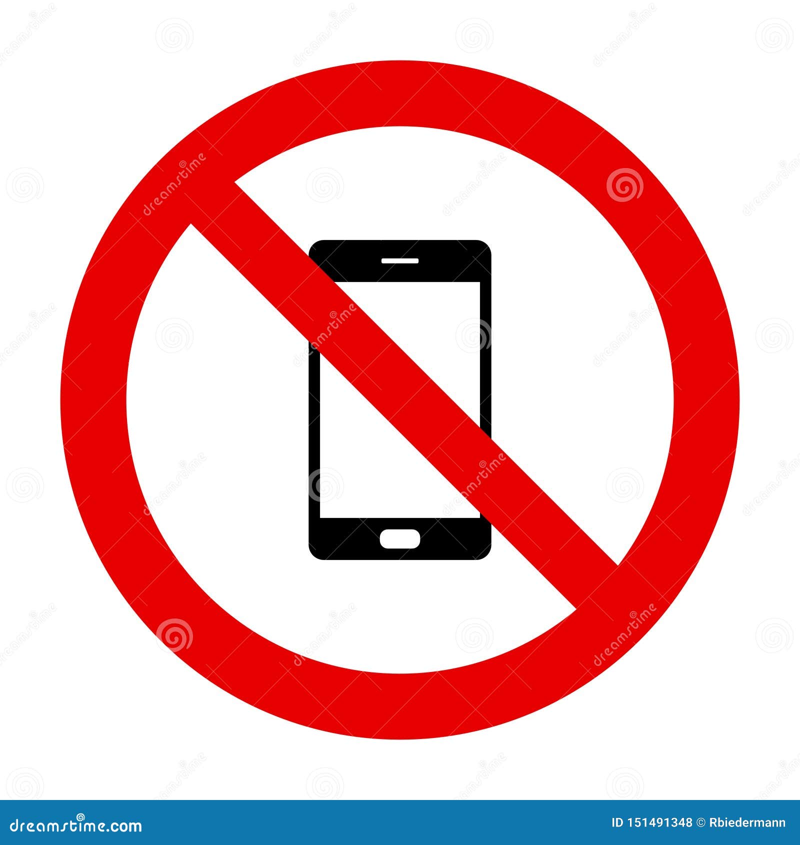 Smartphone Et Signe D'interdiction Illustration de Vecteur ...