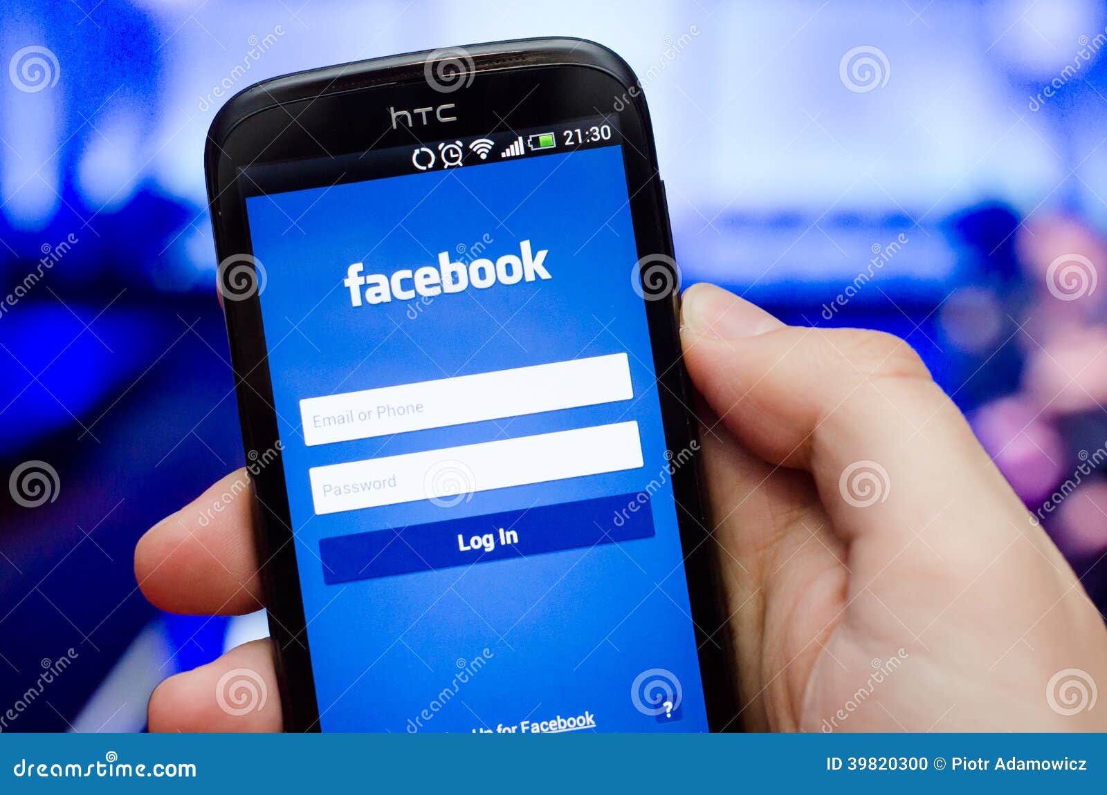 Smartphone with Facebook Social Network Mobile App Editorial Image ...