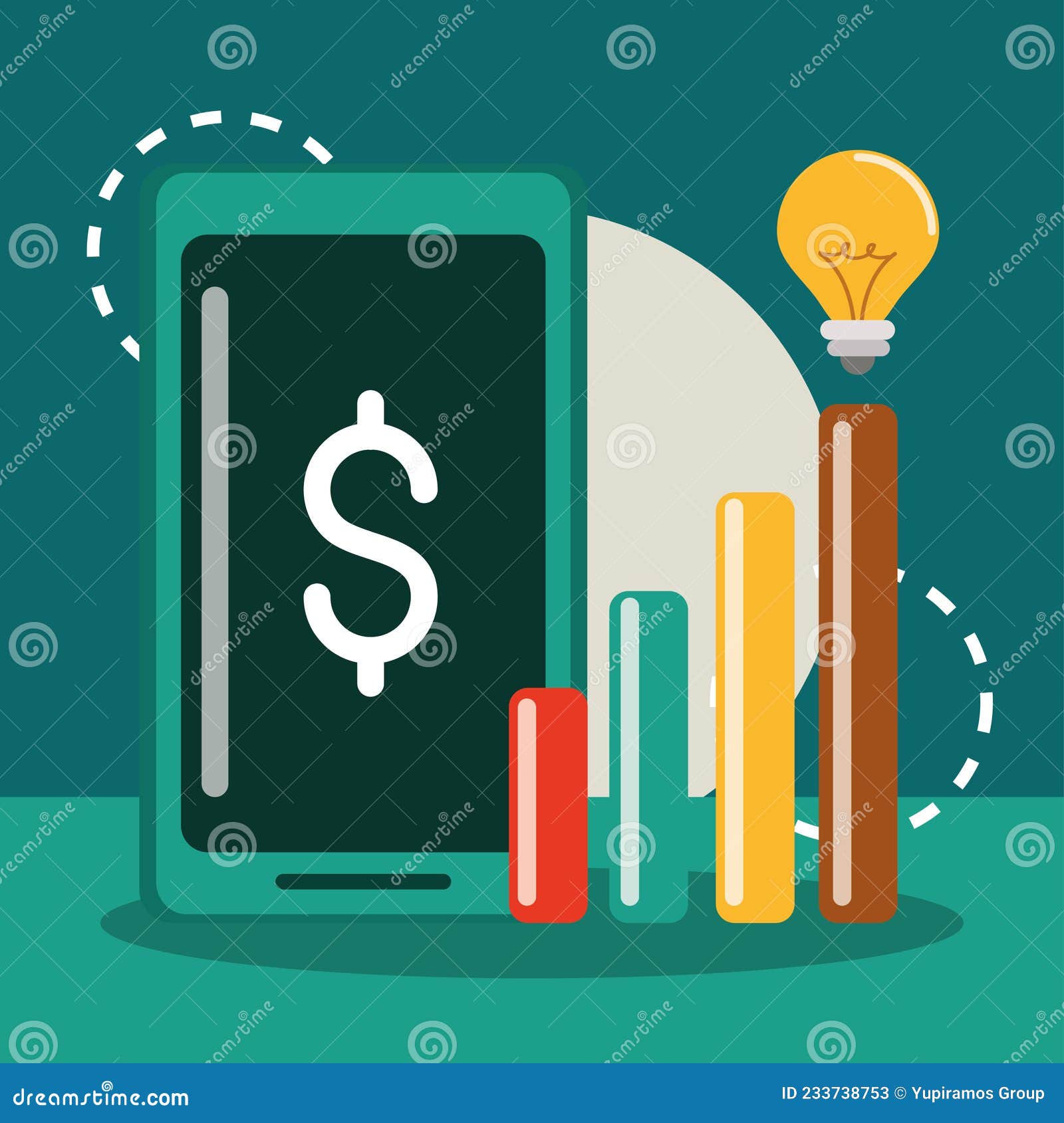 Smartphone finance money stock illustration. Illustration of smartphone ...