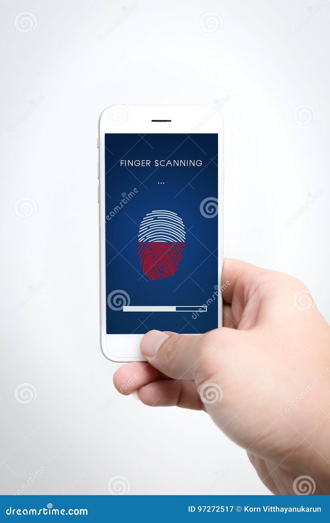 Smartphone Finger Scan Security Stock Image - Image of identification ...