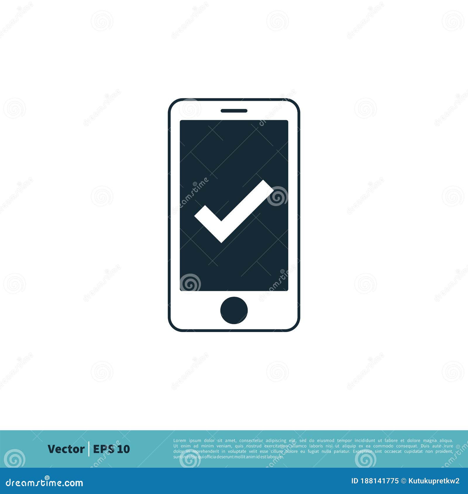Smartphone Fixed Icon Vector Logo Template Illustration Design. Vector ...