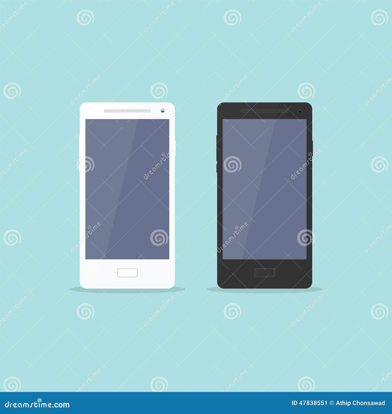 Smartphone Flat Design stock vector. Illustration of isolated - 47838551
