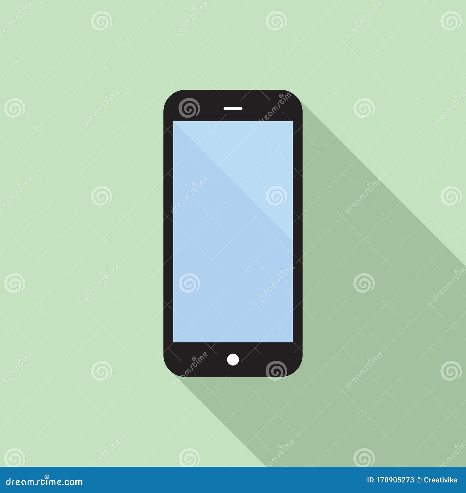 Smartphone Flat Icon stock vector. Illustration of monitor - 170905273