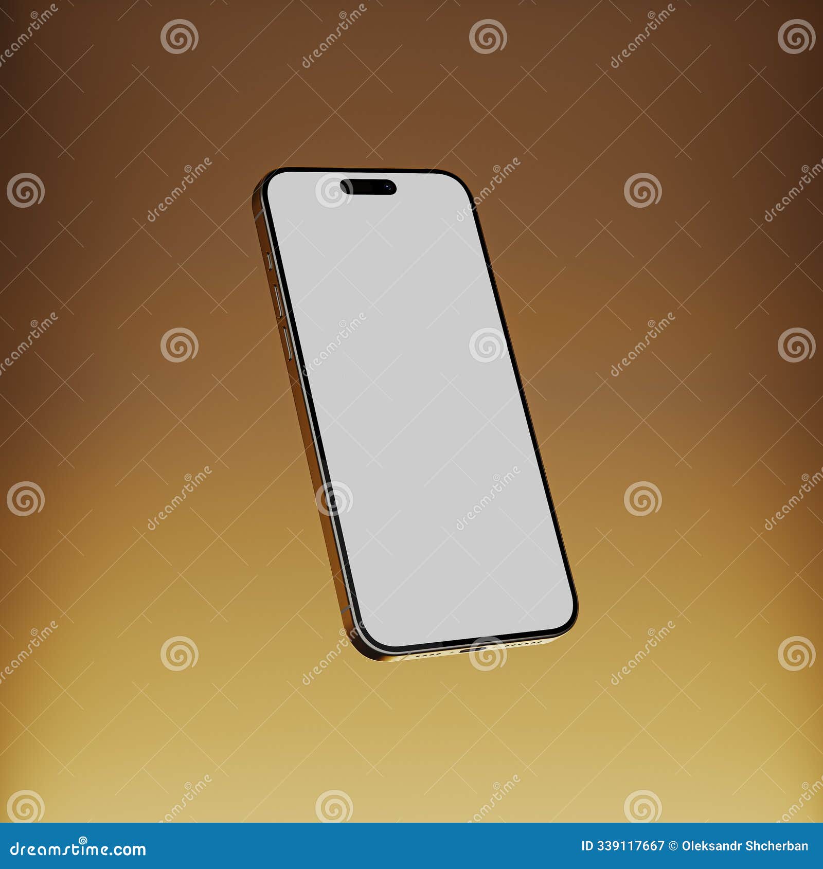 Smartphone Floating Against a Warm Gradient Background, Iphone White ...