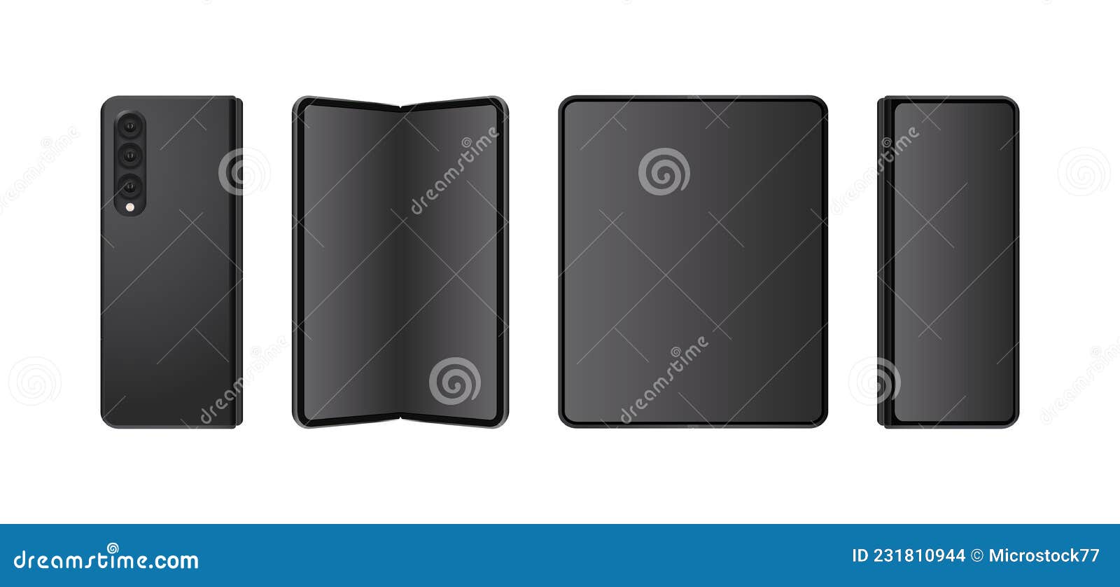 Smartphone Fold Vector Design Stock Vector - Illustration of open ...