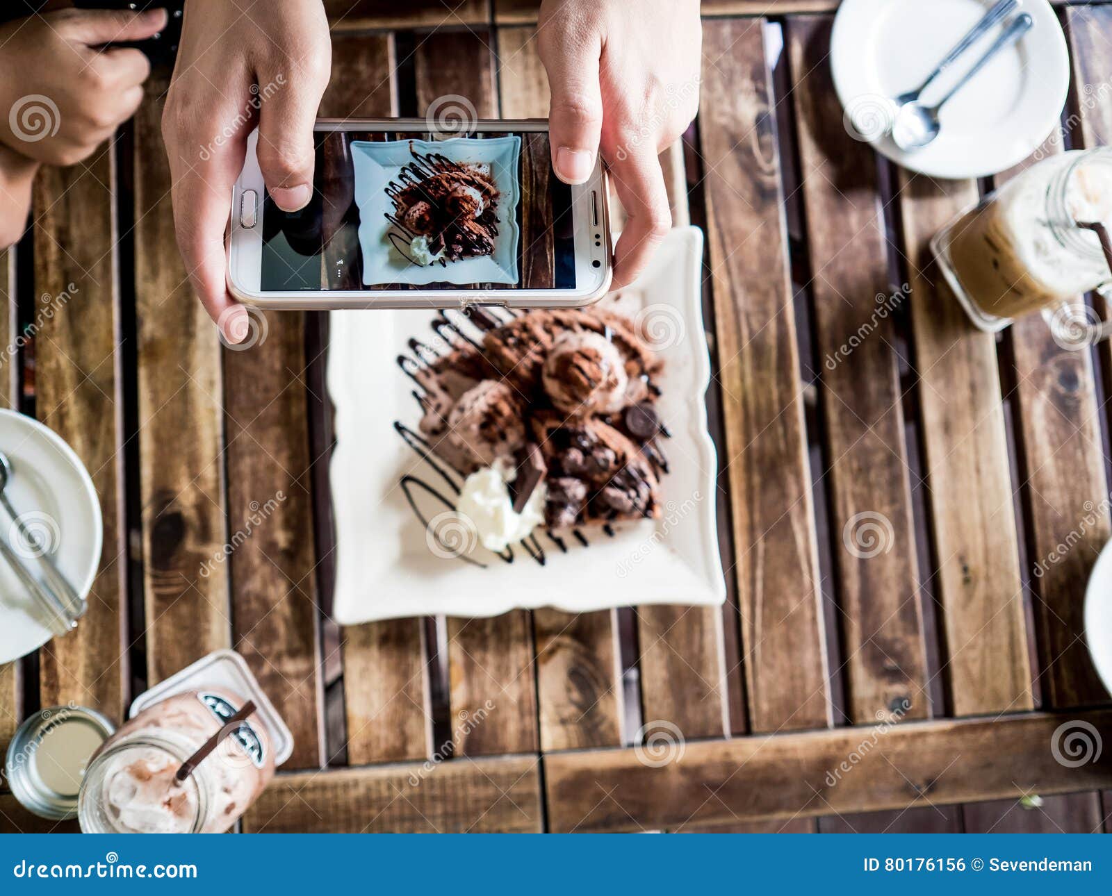 Smartphone Food Photography. Stock Photo - Image of plate, honey: 80176156