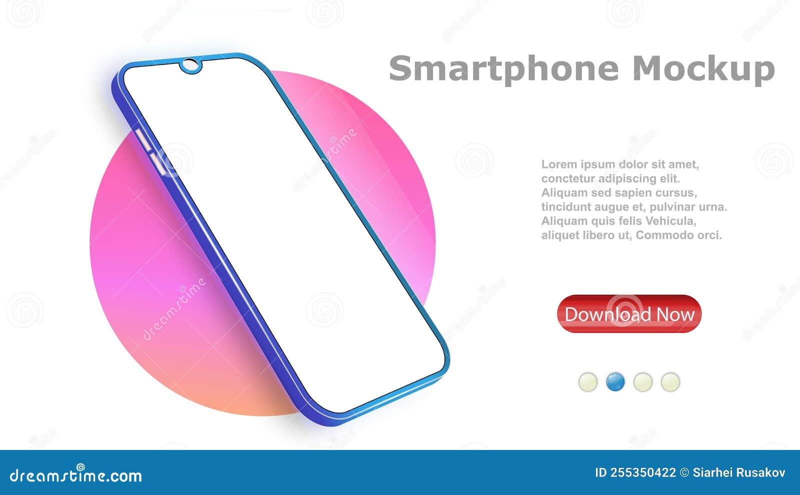 Smartphone Frame with Blank Screen. the Layout of the Universal Device ...