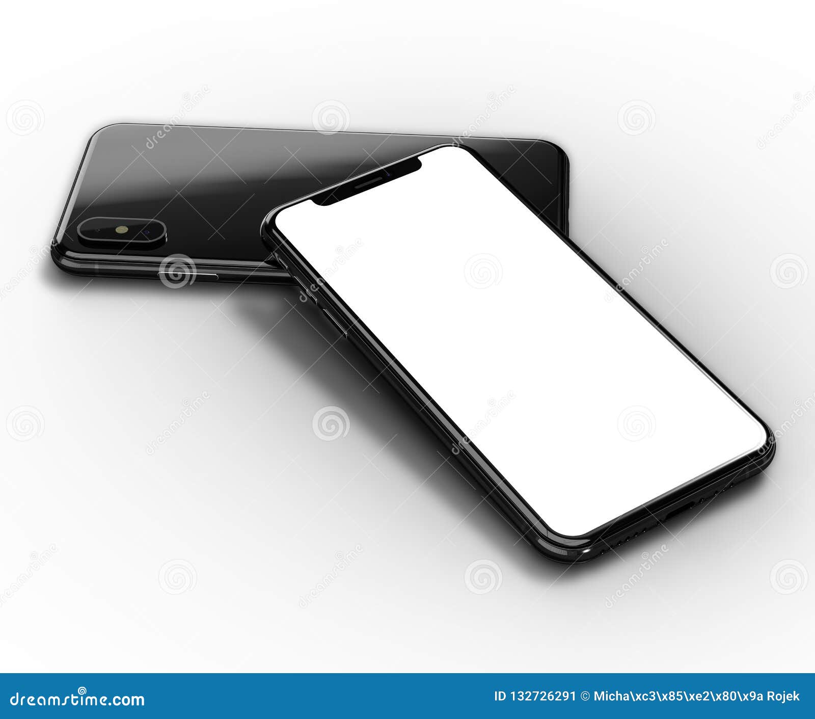 Smartphone Frame less Blank Screen Stock Illustration - Illustration of ...