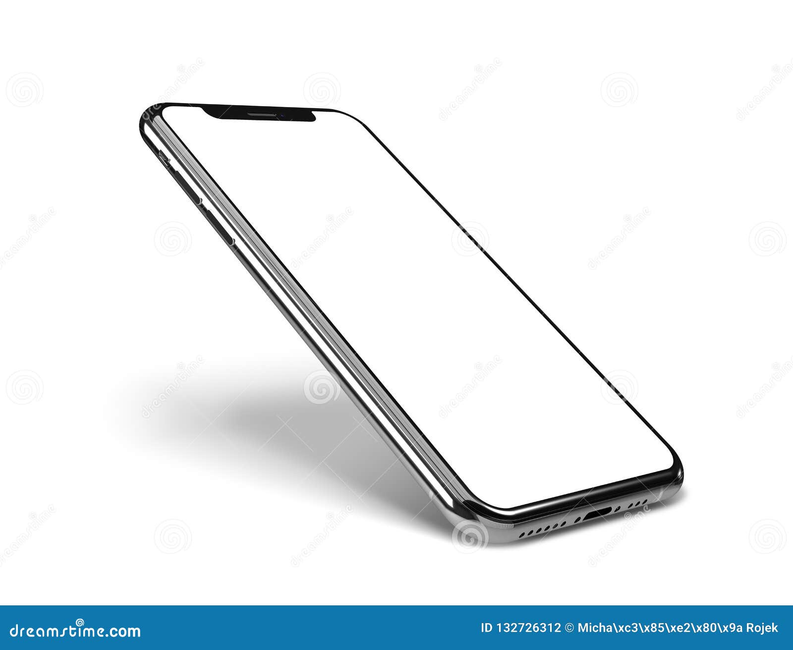 Smartphone Frame less Blank Screen Stock Illustration - Illustration of ...