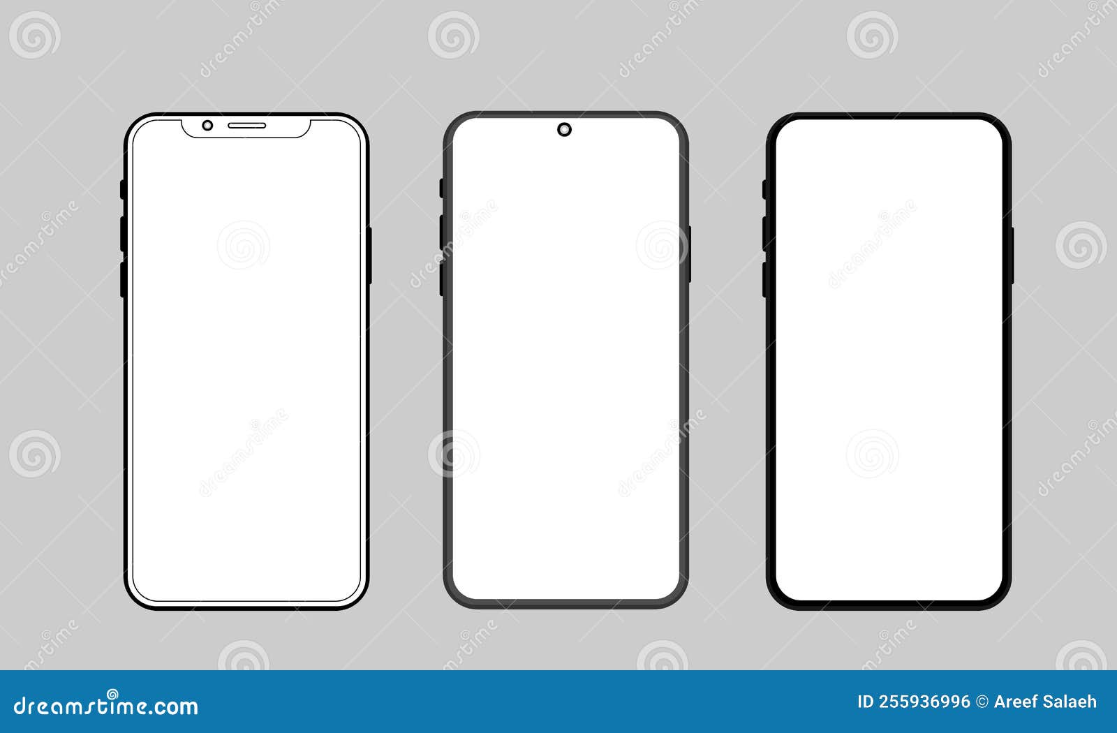 Smartphone Frame, General Devices Mock Up Smartphone Vector Template ...
